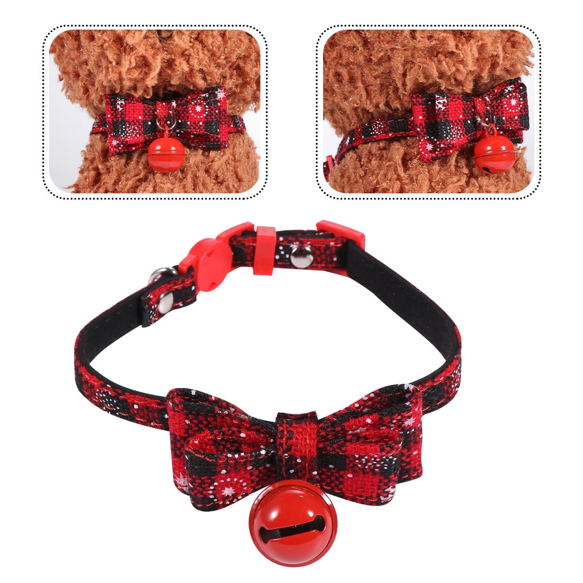 ELAYARD 1Pack Cat Collar with Bells Black Metal Buckle for Kitten ...