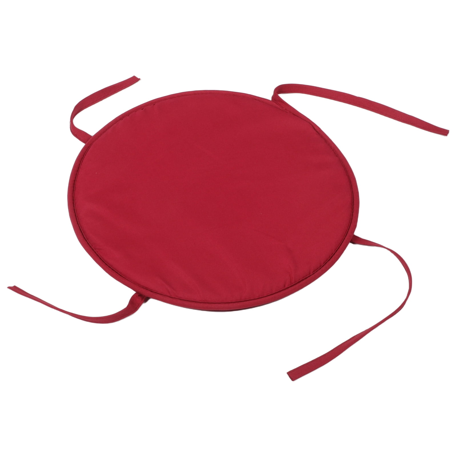 ELAYARD 1Pc Red Round Chair Seat Cushion Thick Sponge Pad with Straps ...