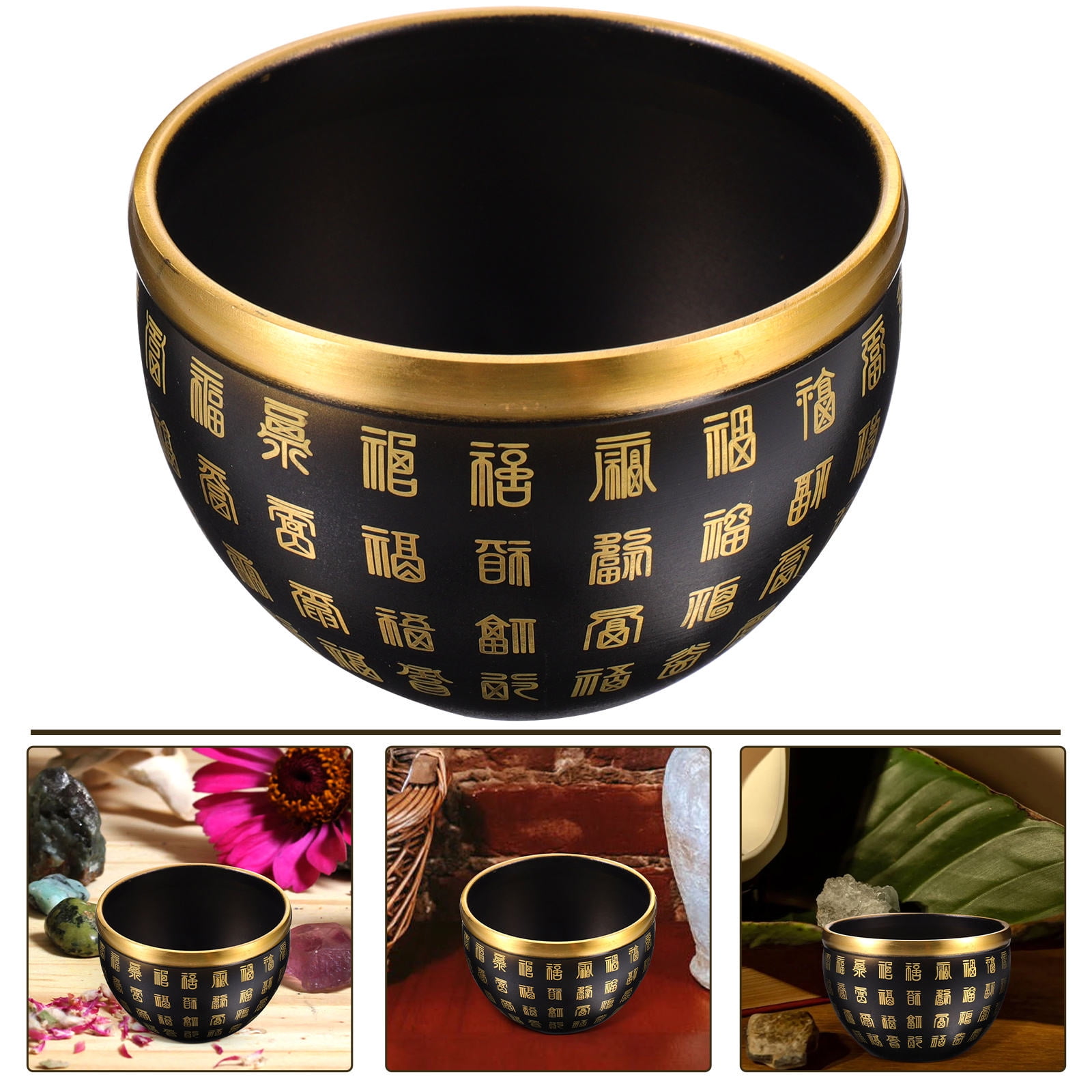 ELAYARD Decorative Brass Treasure Basin Black Vintage Style for Home ...