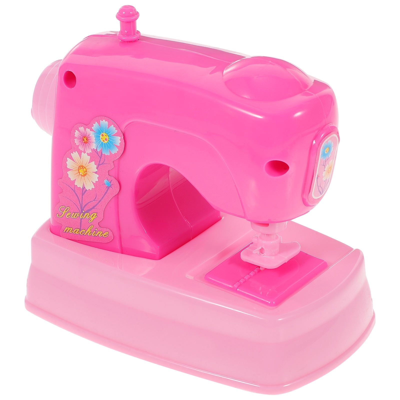 ELAYARD 1Pack Pink Mini Electric Sewing Machine Toy for Toddlers with ...