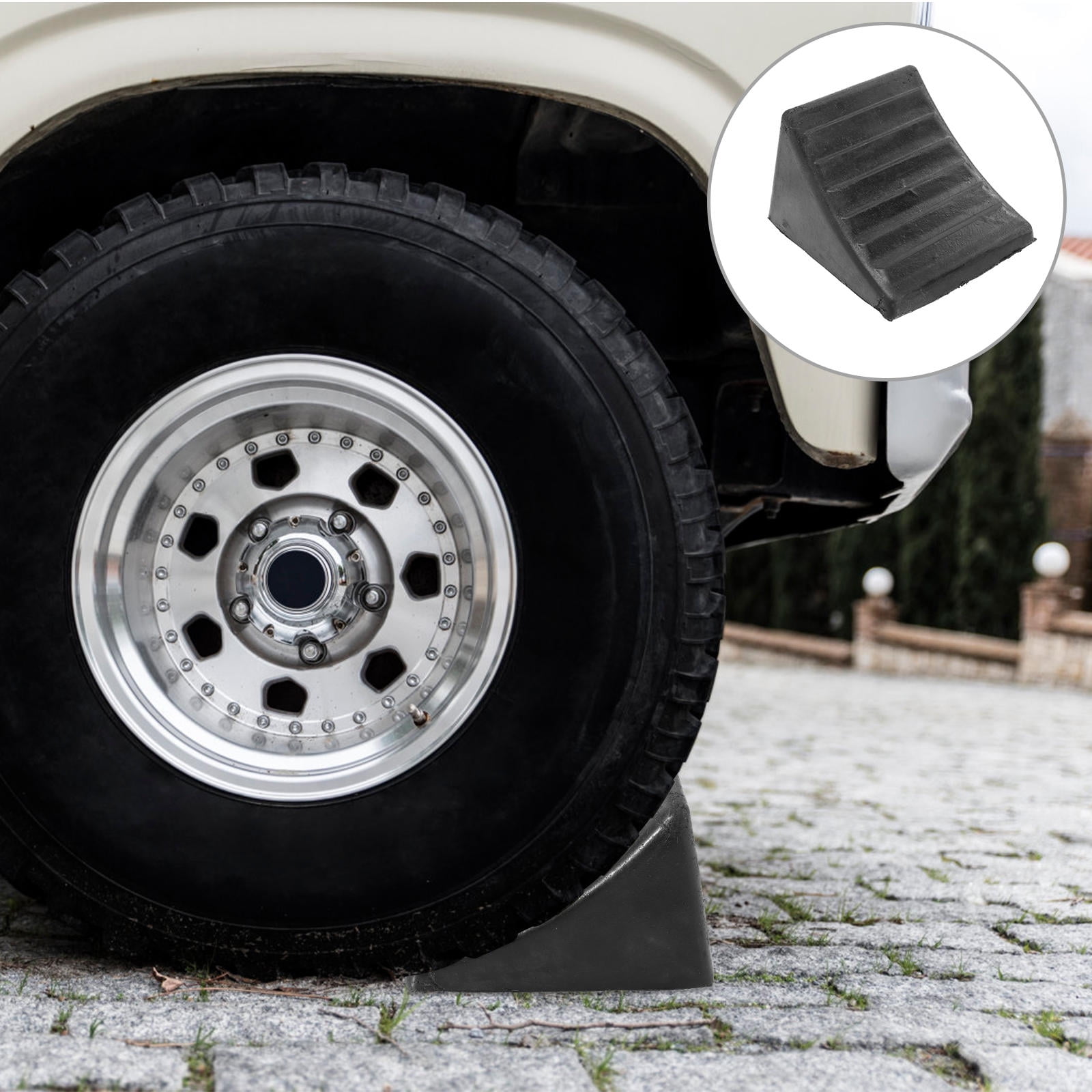 ELAYARD 1Pack Rubber Tire Blocks Black Heavy Duty for Vehicle Owners ...