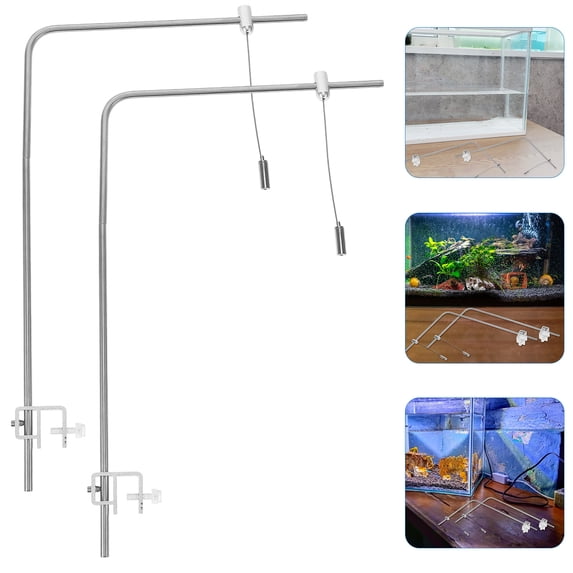 ELAYARD 1Pair Adjustable Fish Tank Hanging Light Rack Aluminum Alloy ...