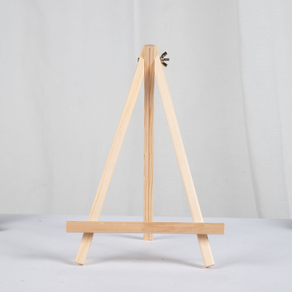 ELAYARD Mini Easel Tabletop Wood Display Rack Khaki 1PC - Walmart.com
