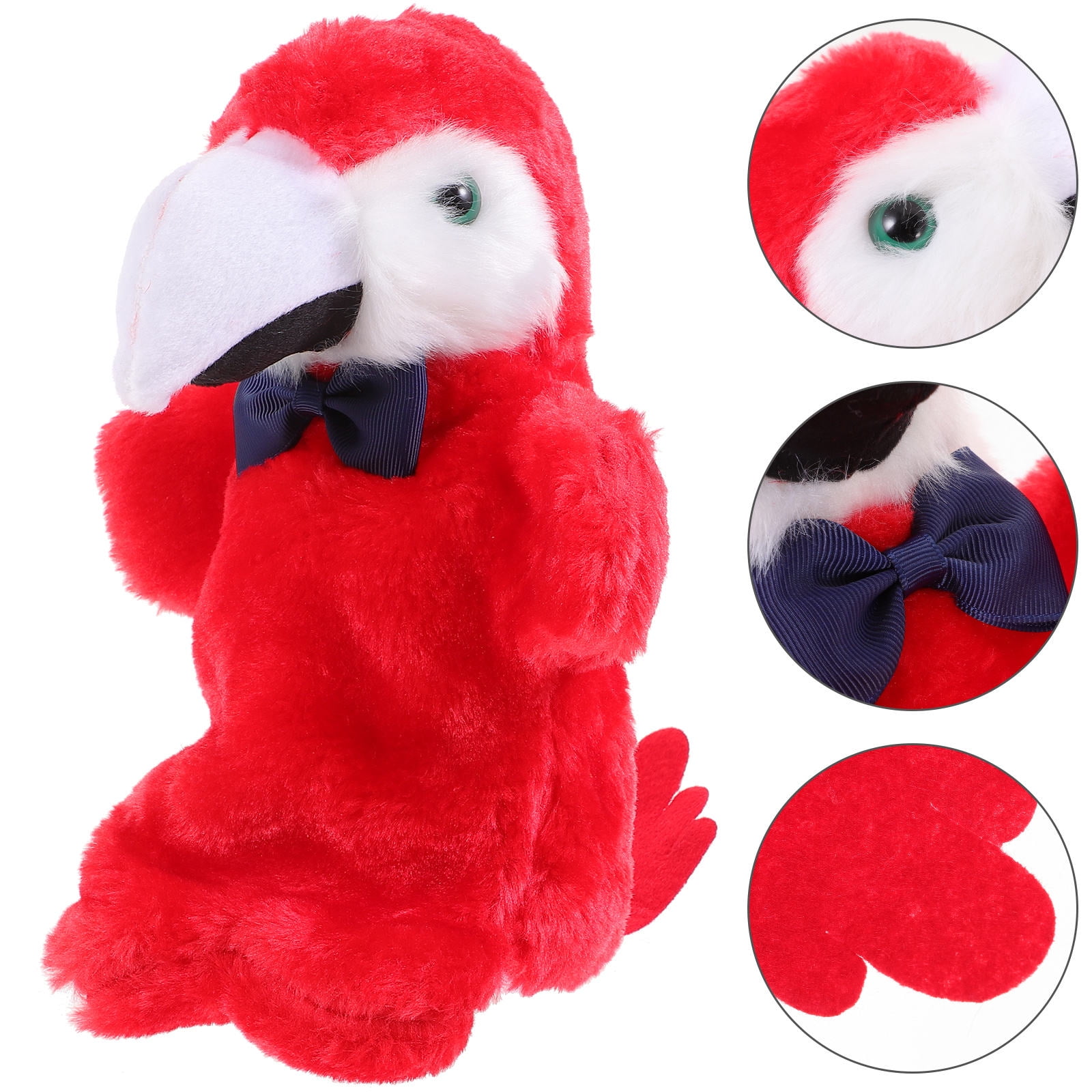 ELAYARD Baby Hand Puppet Toys Parrot Shaped Hand Puppet Red Plush 1Pack ...