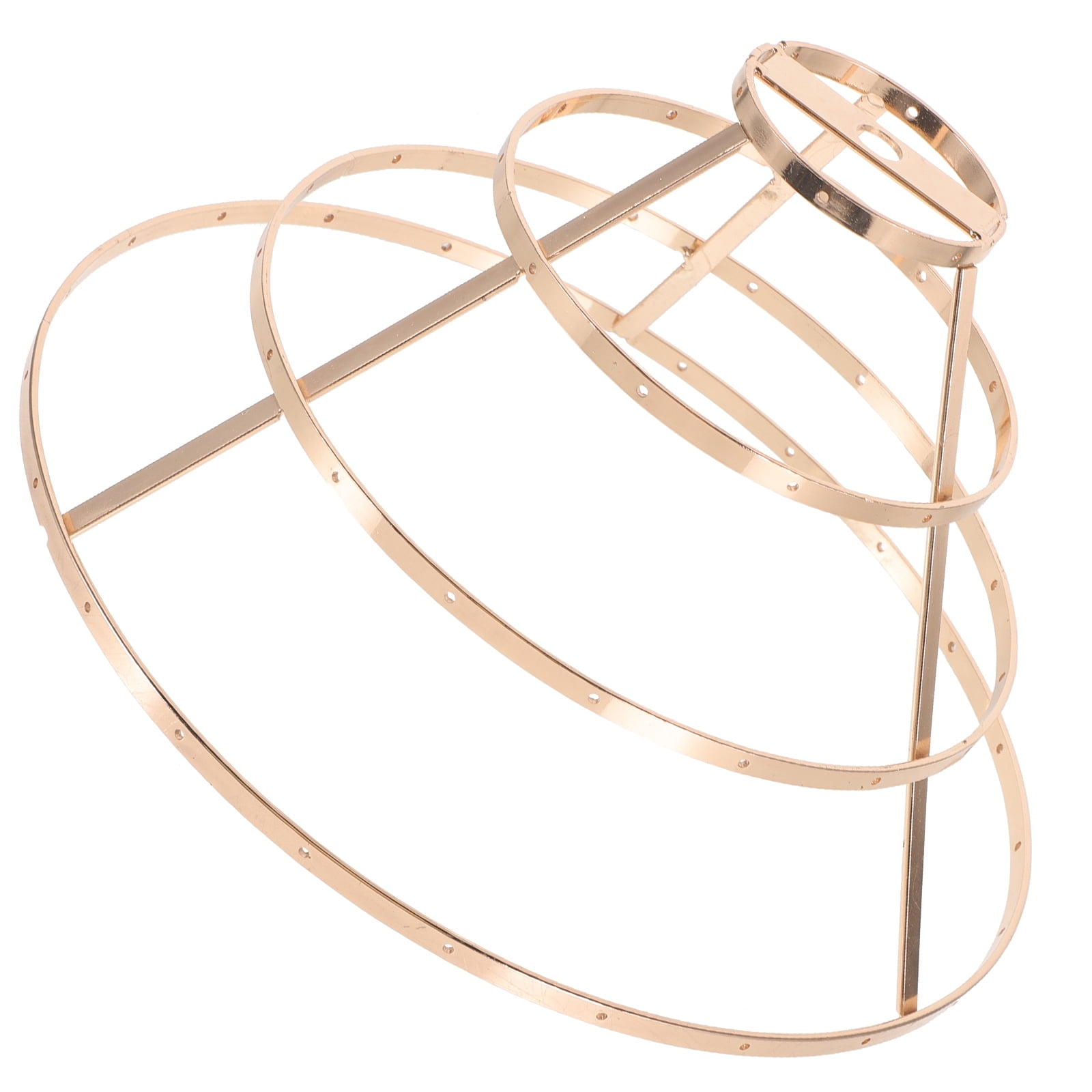 ELAYARD DIY Design Lampshade Frame Golden Iron 1Set 9.4x5.3in - Walmart.com