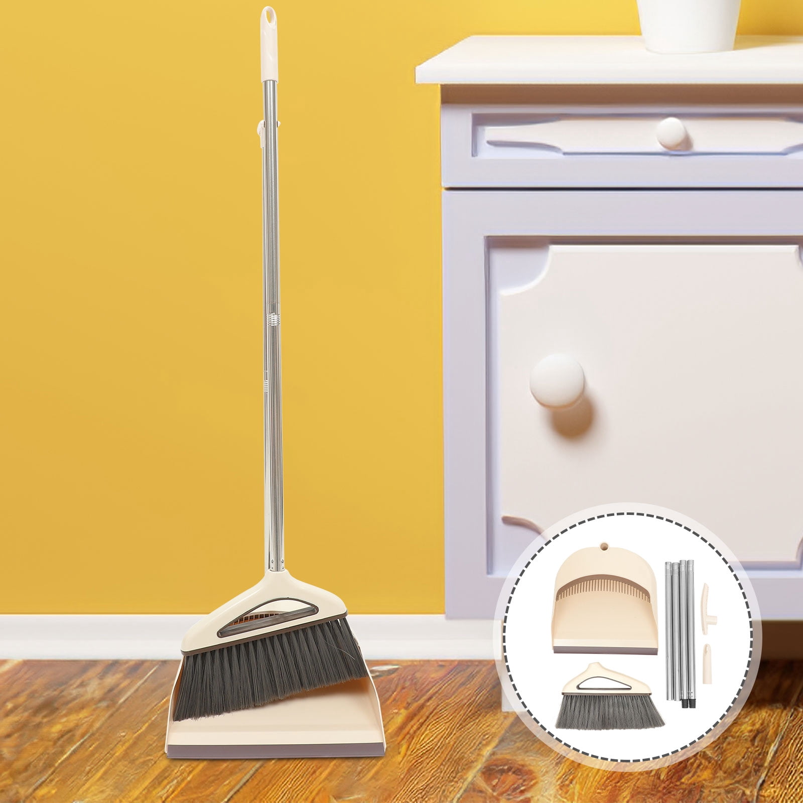 ELAYARD 1Set Household Broom and Dustpan Set with Smooth Handle for ...