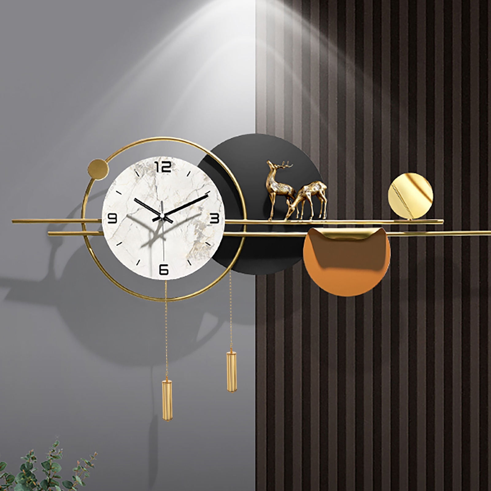 ELAYARD Pendulum Parts Clock Artistic Clock Pendulum Golden Metal 1 Set ...