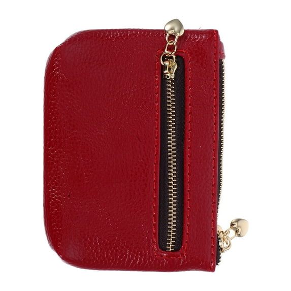 ELAYARD 1Set Women's Wallet Small Change Bag Red PU Money Pouch with ...