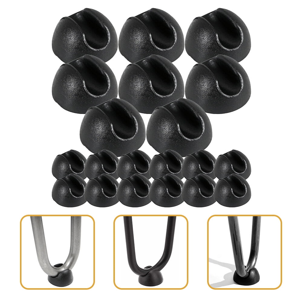 ELAYARD 20Pcs Chair Bottom Floor Protectors for Furniture Legs Black ...