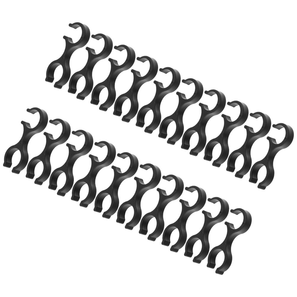ELAYARD 20Pcs Lightweight Black Plastic Trekking Pole Clips Portable ...