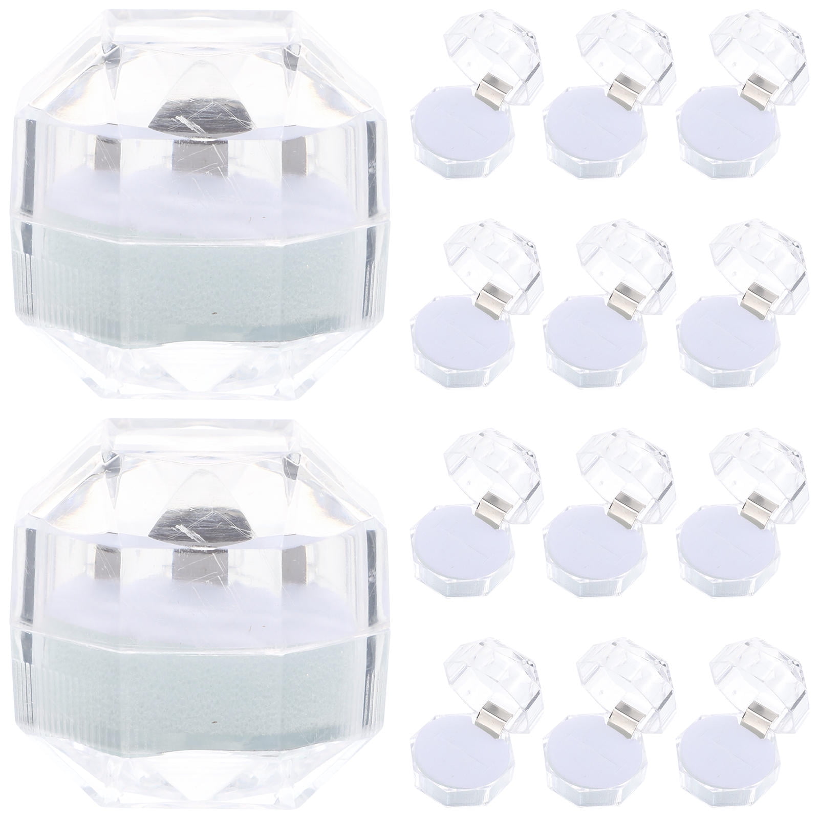 ELAYARD 20Pcs White Wedding Ring Box with Lid Scratch Proof Ring ...