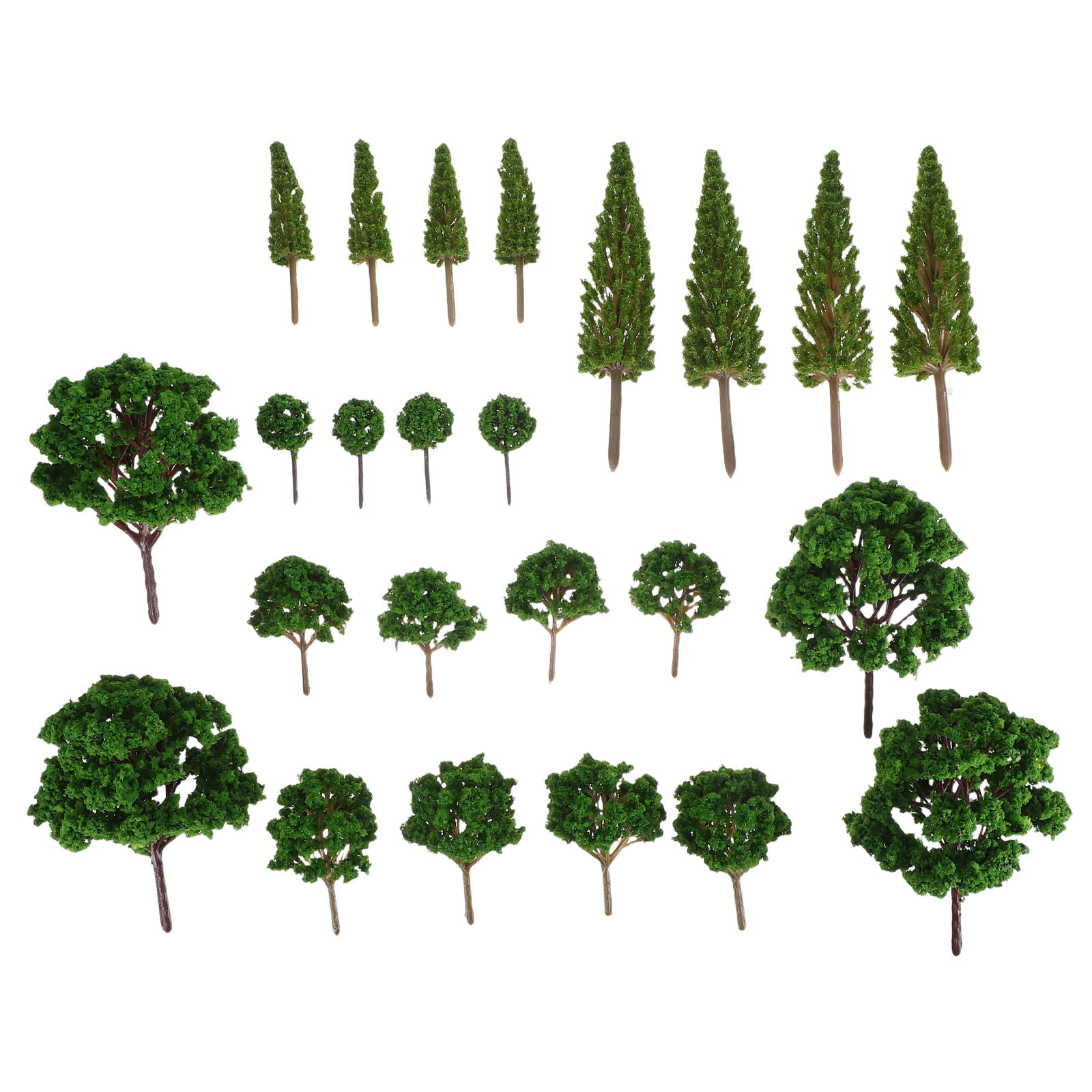 ELAYARD 24Pcs Assorted Color Plastic Mini Trees For Dioramas And ...