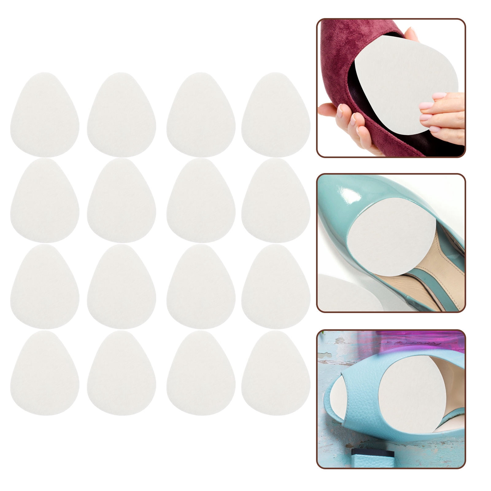 ELAYARD Replaceable Foot Pads Forefoot Pads White Cashmere 25 Pairs 7x5 ...