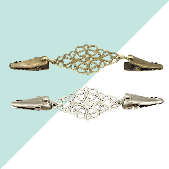 ELAYARD 2Pcs Vintage Alloy Sweater Link Buckles with Plastic Teeth for ...