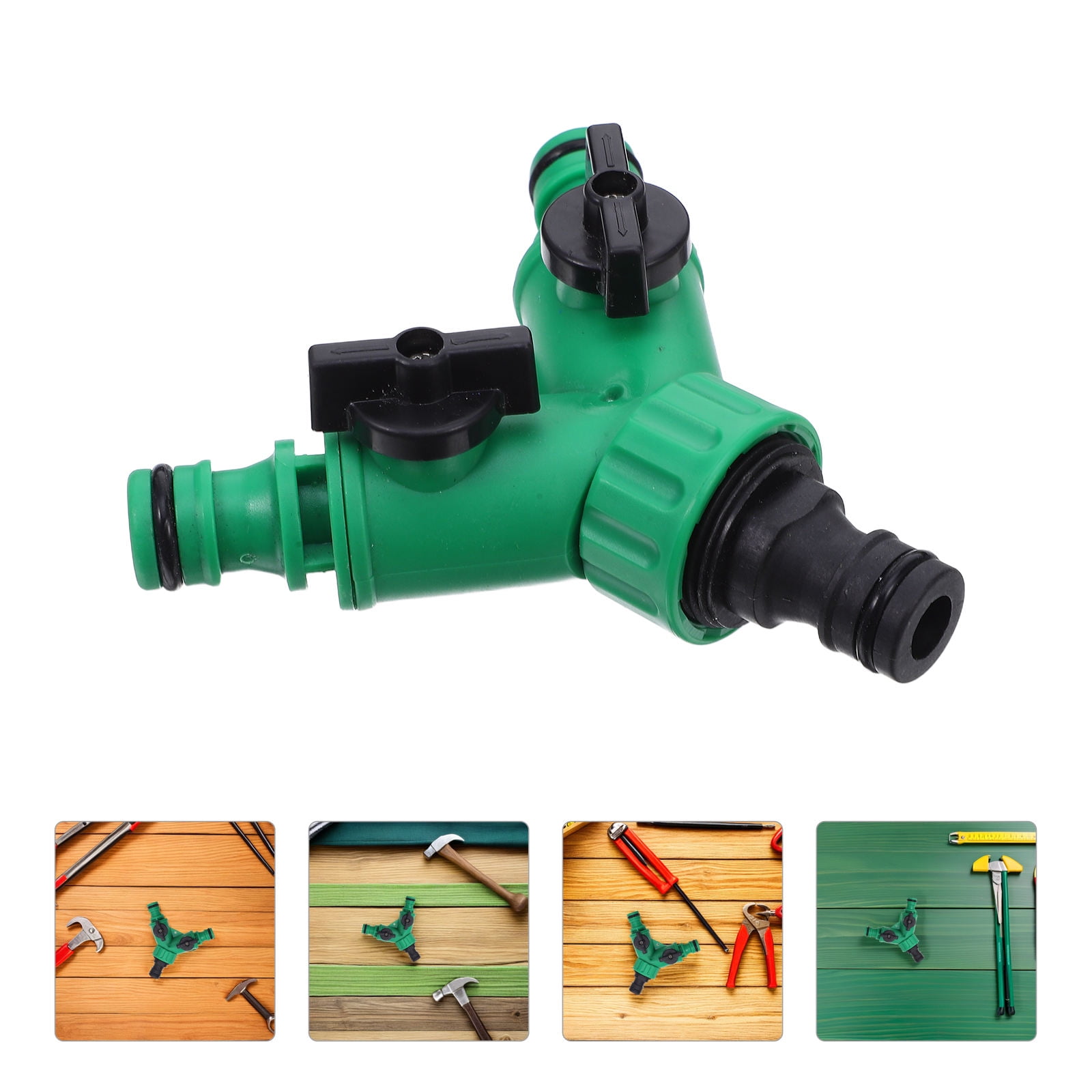 ELAYARD 2Pcs Durable Green Hose Adapter Quick Connect Splitter for Home ...