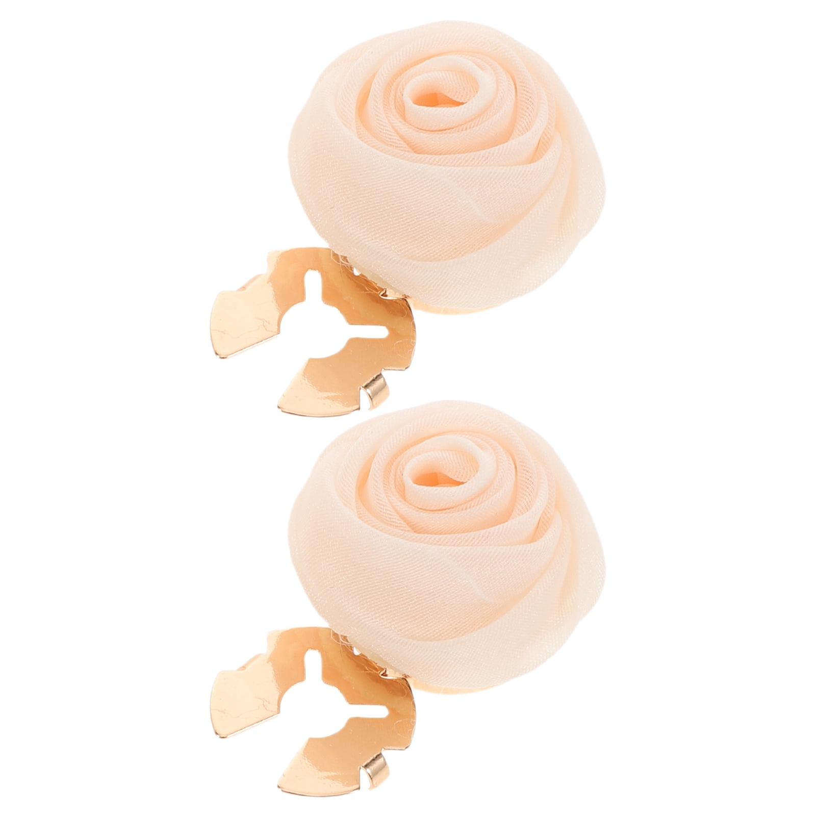 ELAYARD 2Pcs Lightweight Beige Flower Button Covers for Womens Dress ...