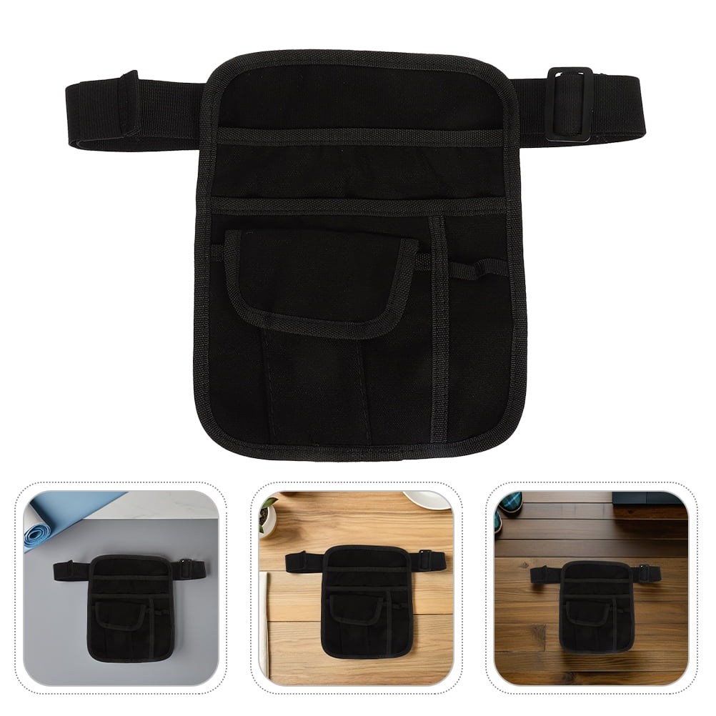 ELAYARD Waiter Waist Bag Black Canvas Easy Clean Durable Multipocket ...