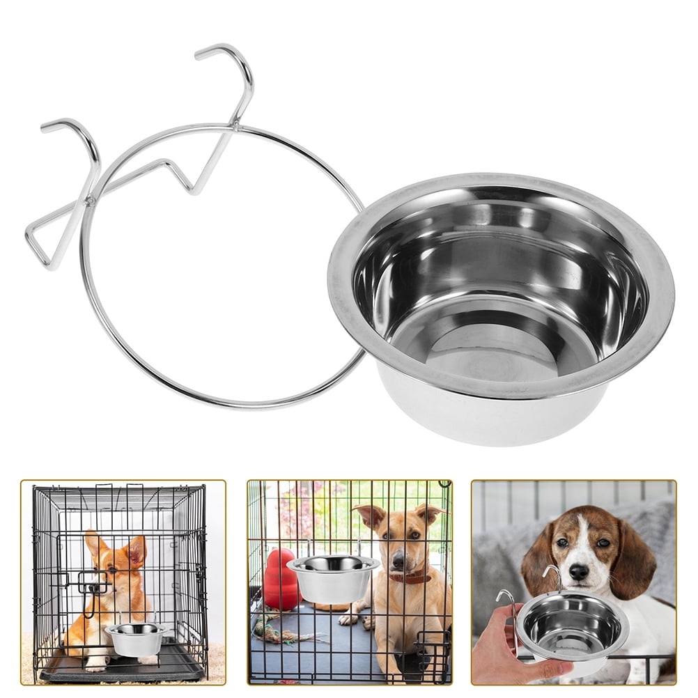 ELAYARD 2Pcs Puppy Bowl Round Stainless Steel for Outdoor Dog Bowl Use ...