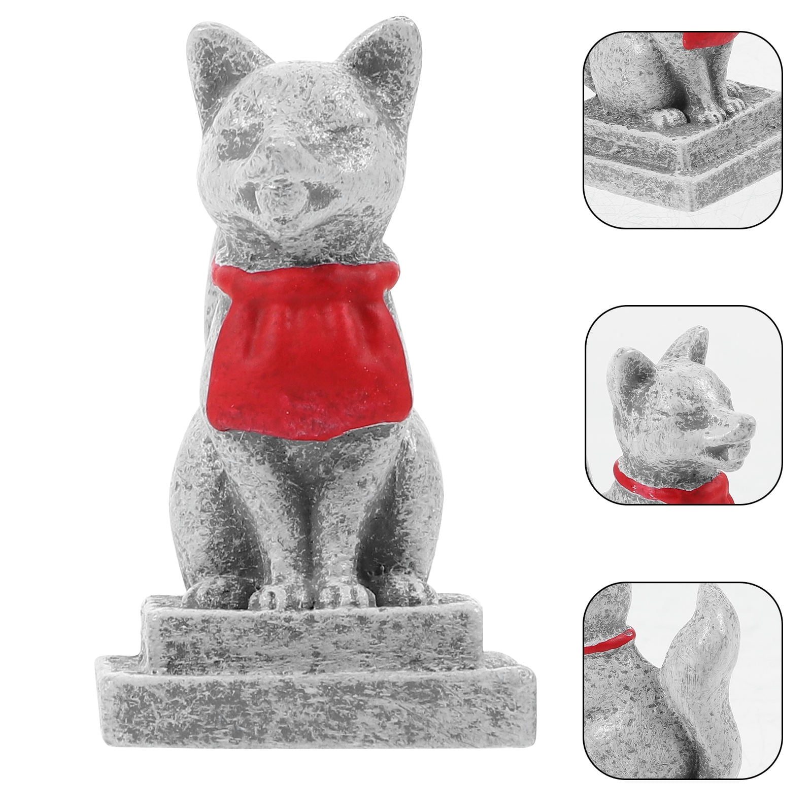 ELAYARD 2Pcs Resin Fox Figurine Japanese Inspired Decorative Statue for ...