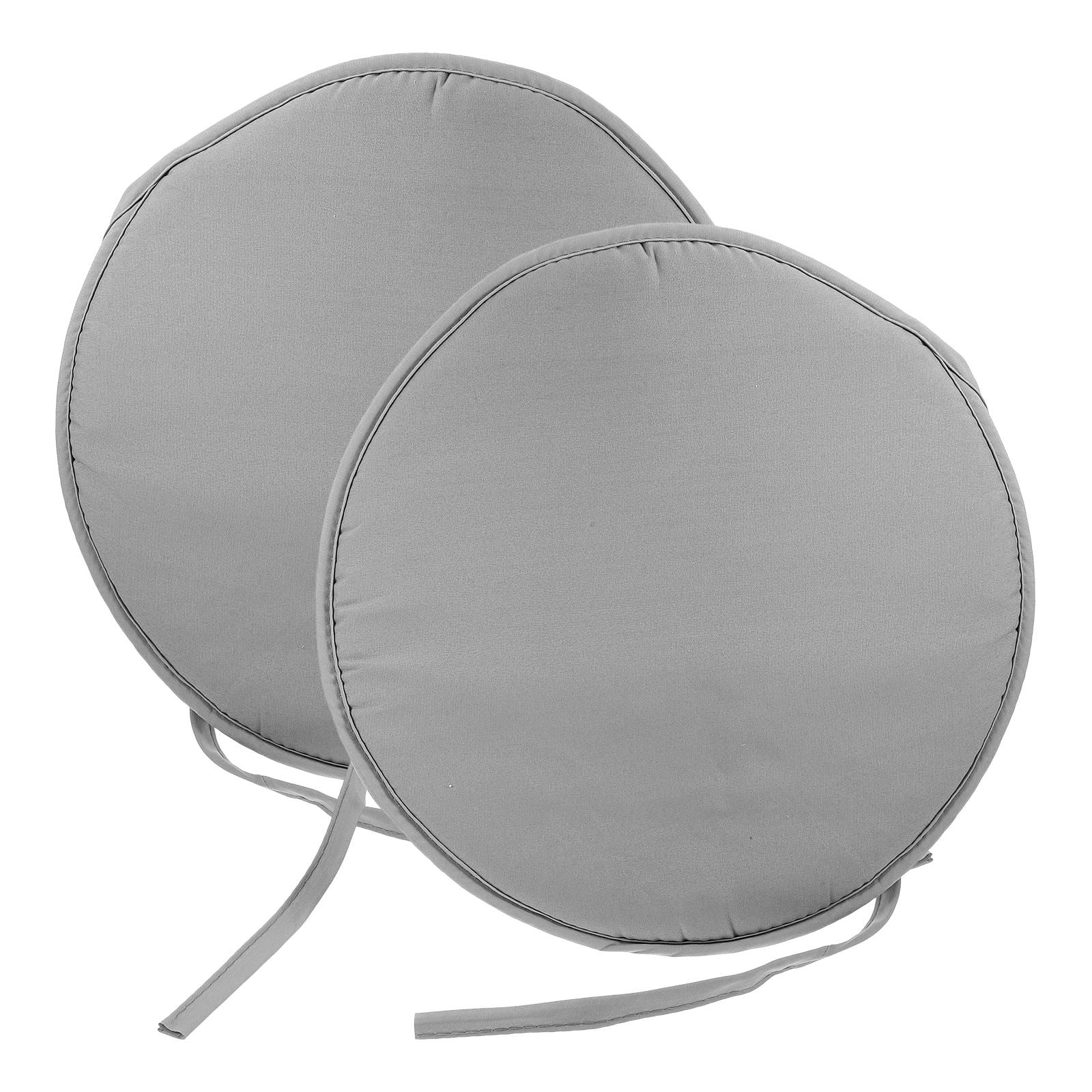 ELAYARD Use Round Sponge Chair Cushion Polyester Grey 2Pack 14.15X14 ...