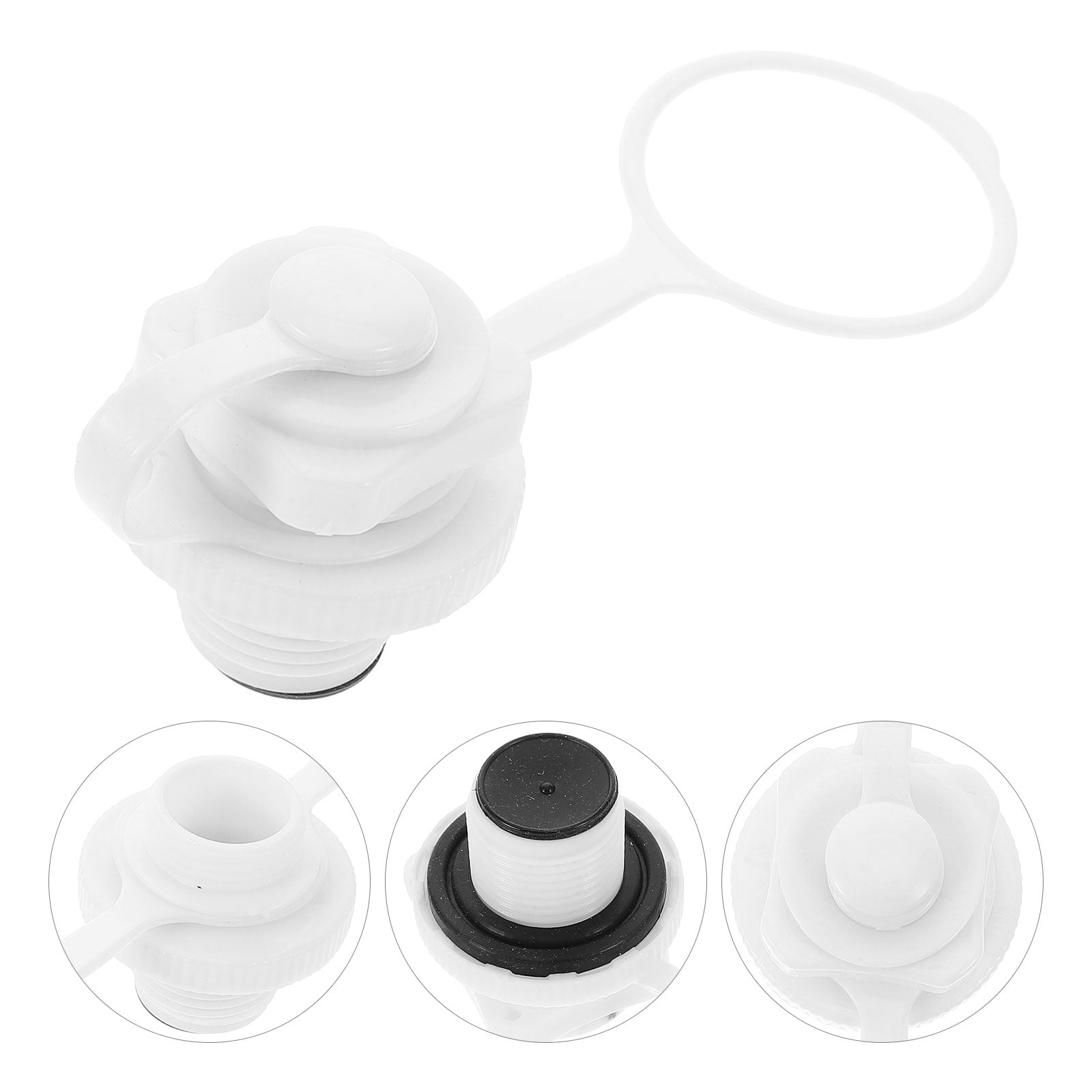 ELAYARD 2Pcs Portable Inflatable Boat Valves Lid White PP Wear ...
