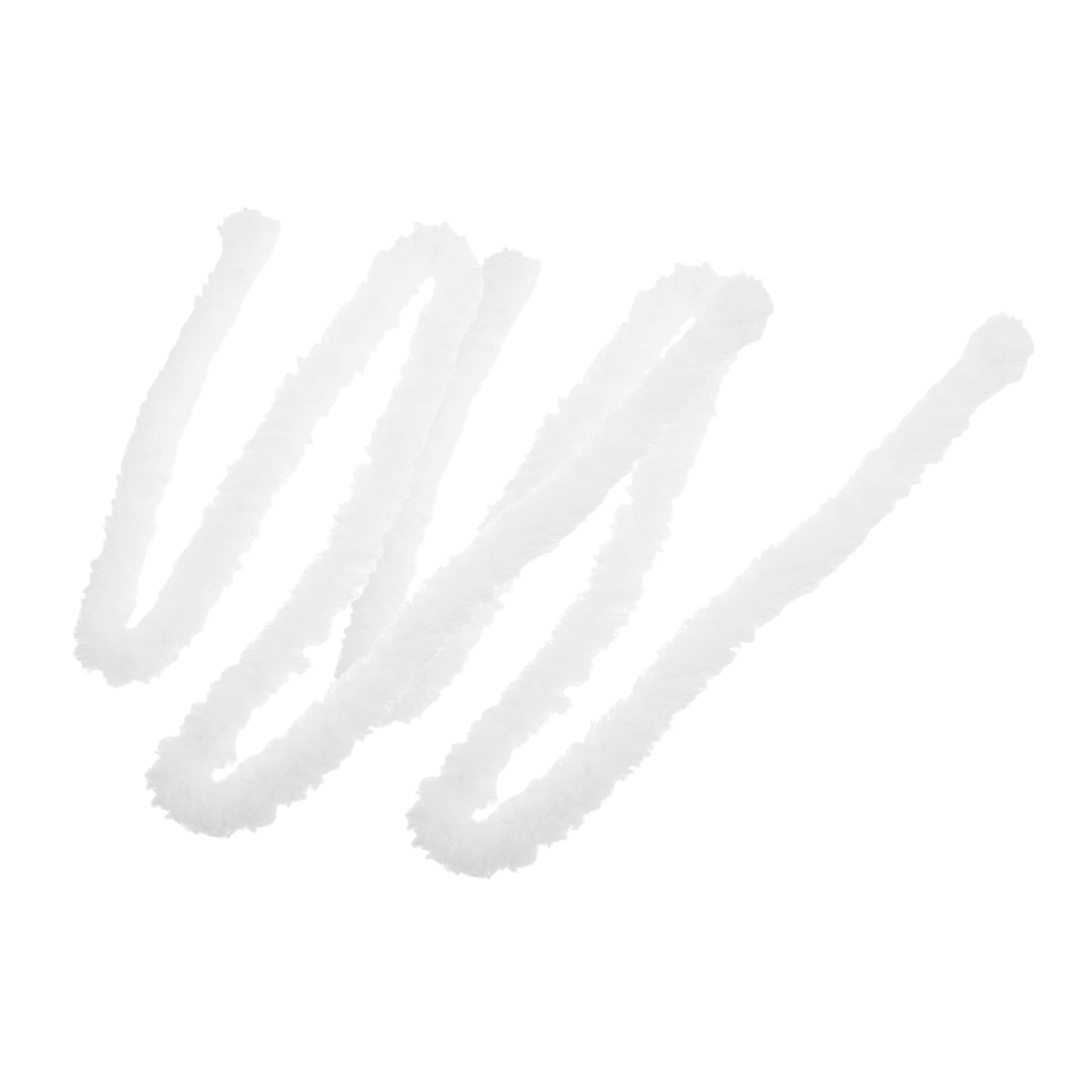 ELAYARD 2Pcs White Coral Fleece Pipe Cleaner Decorations Soft Flexible ...