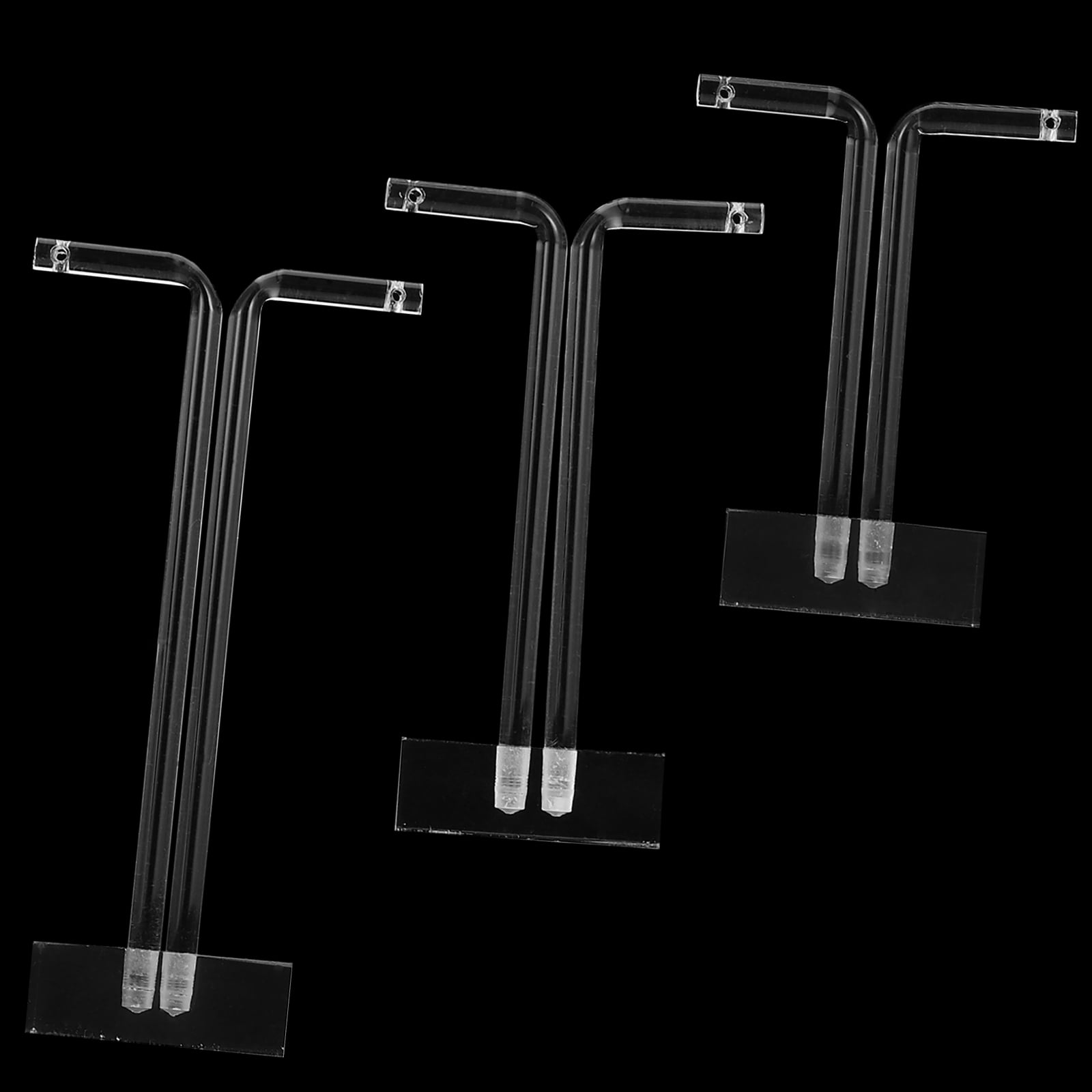 ELAYARD Set of 3 Acrylic Jewelry Display Stands Transparent Support for ...
