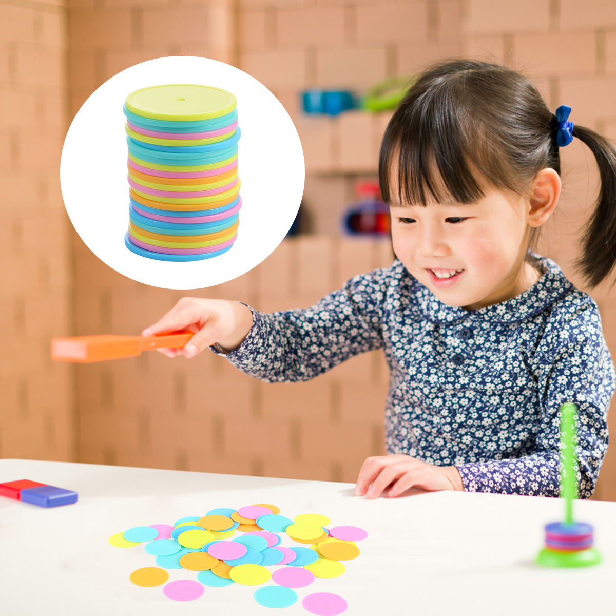 ELAYARD 3 Sets 150pcs Counting for Children Math Teaching Discs for ...