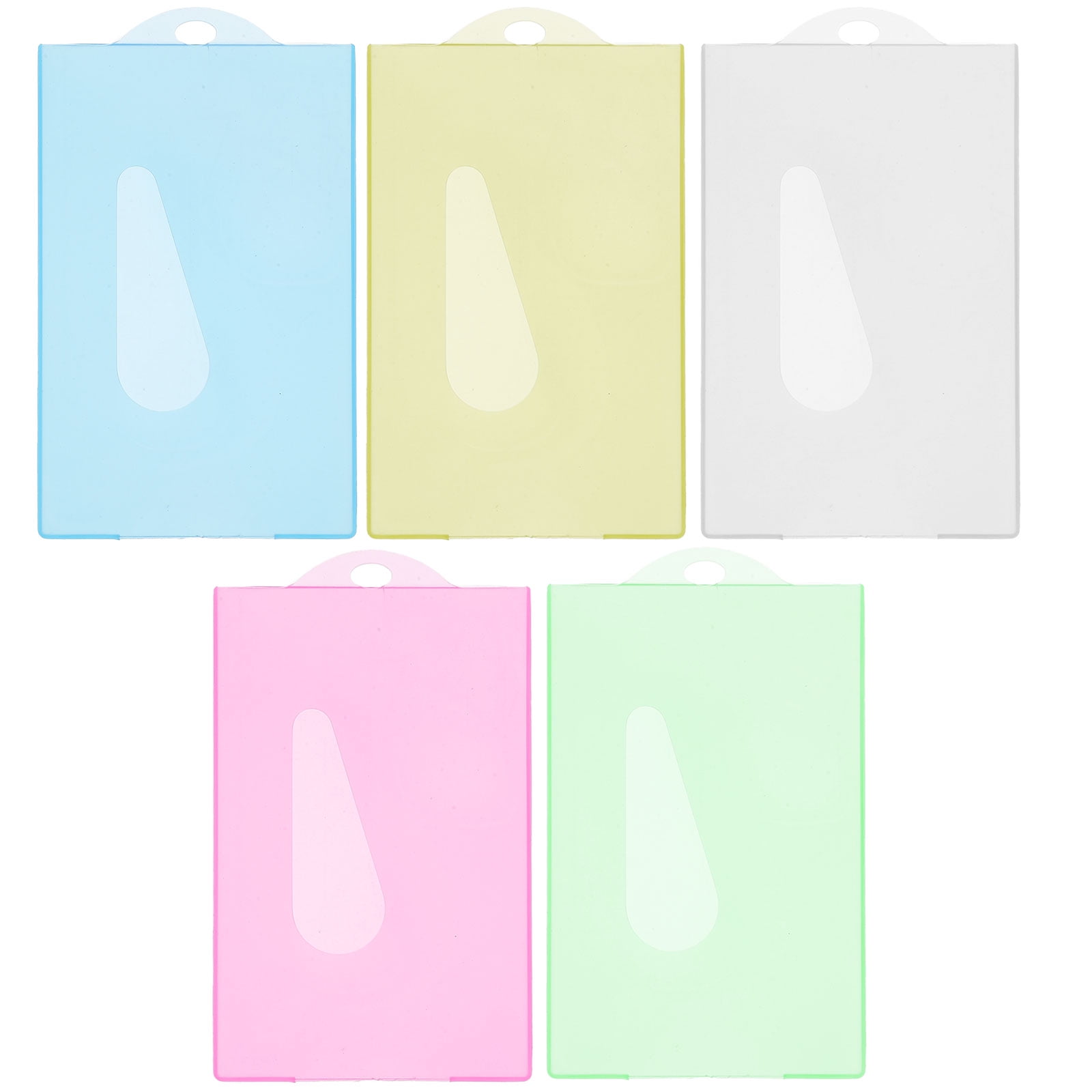ELAYARD 30Pcs Assorted Color Plastic Badge Holders Portable Card ...
