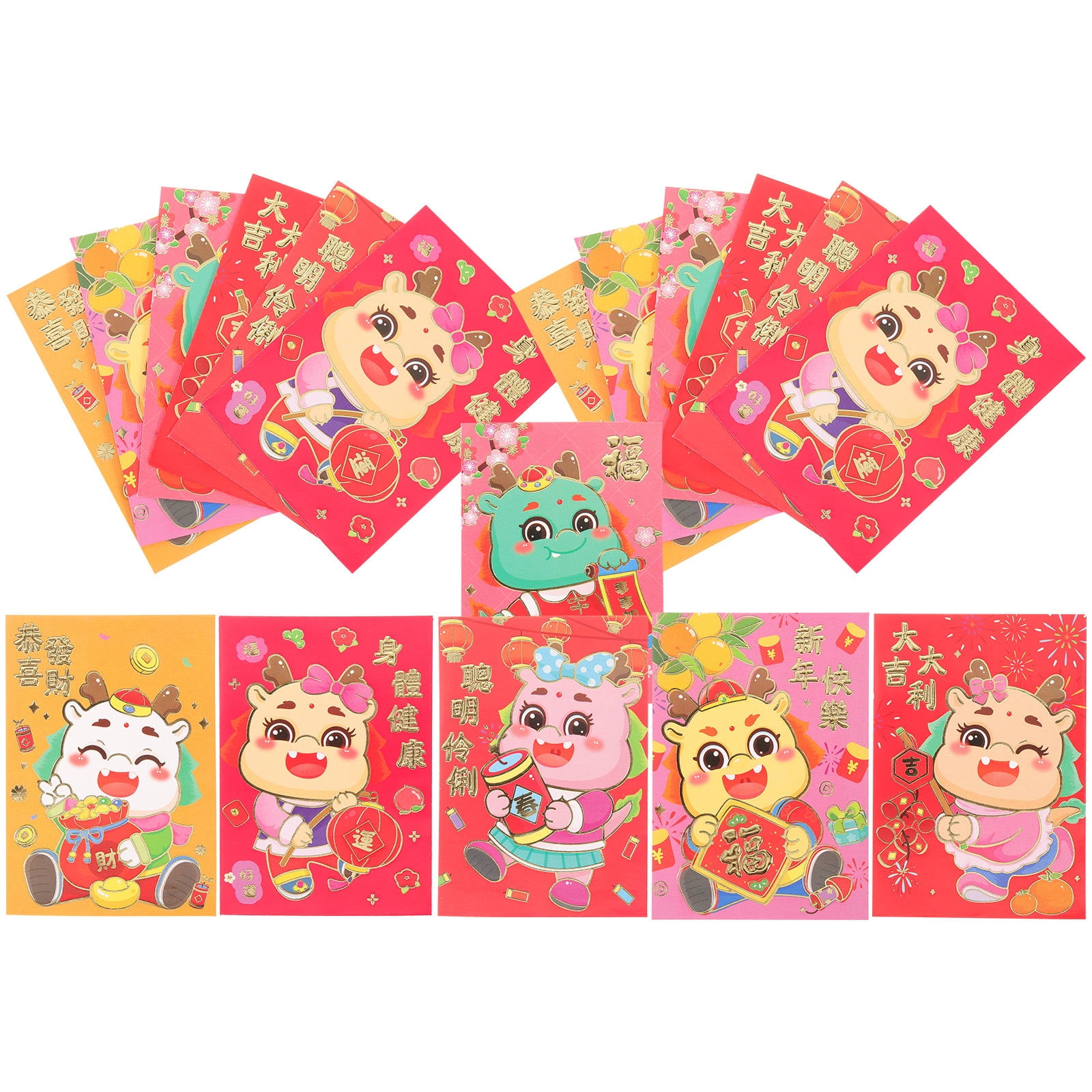 ELAYARD 30Pcs Red Packet Envelope Rectangular Festive Design for ...