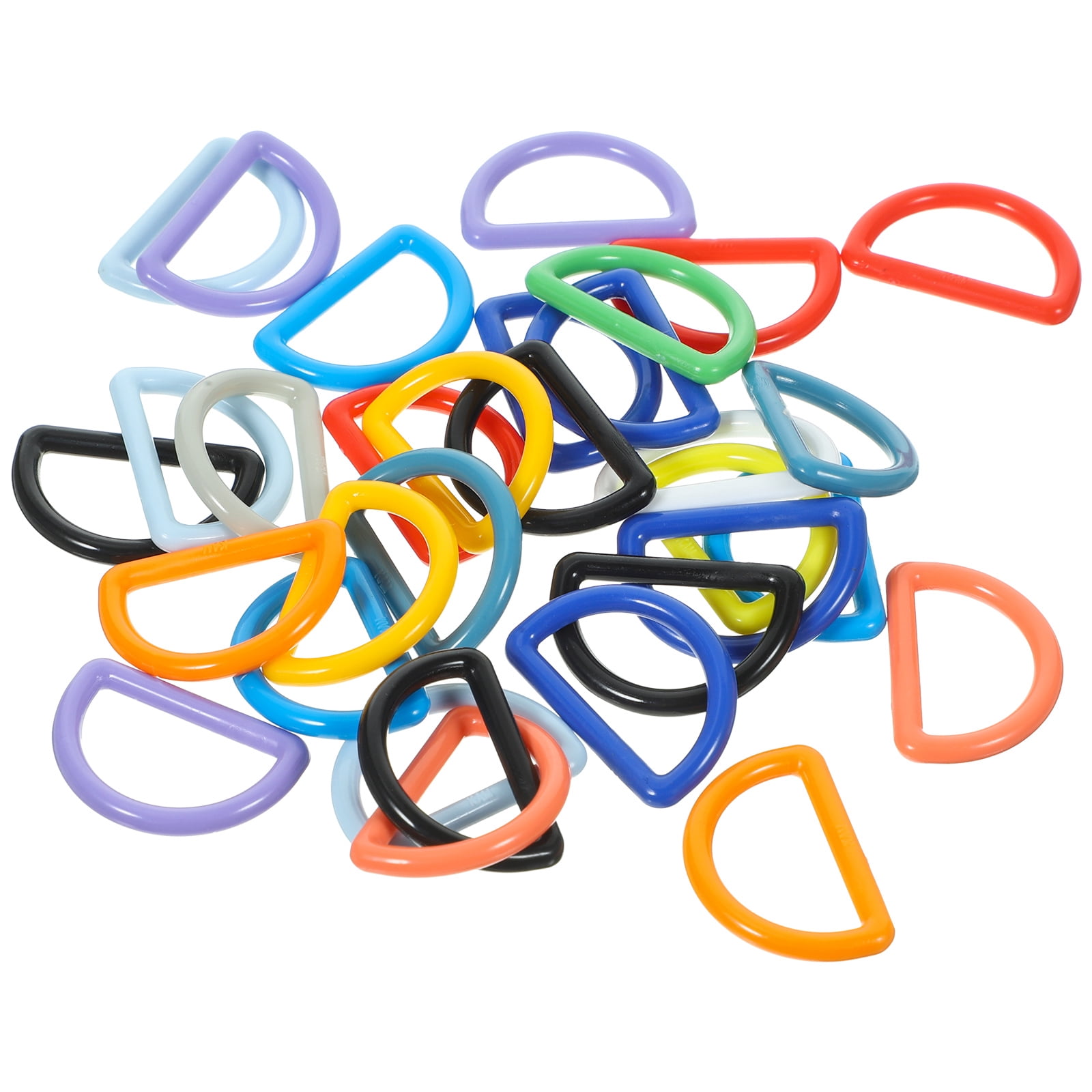 ELAYARD 32Pack Large Color D Ring Buckle Half-round Shape for DIY ...