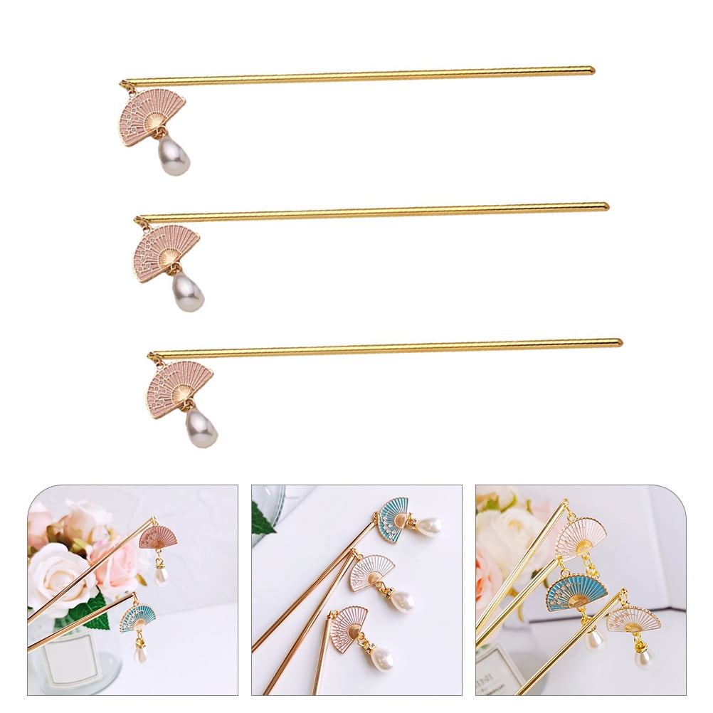 ELAYARD 3pcs Women Hair Pins Hair Decoration Retro Style Alloy Pink ...