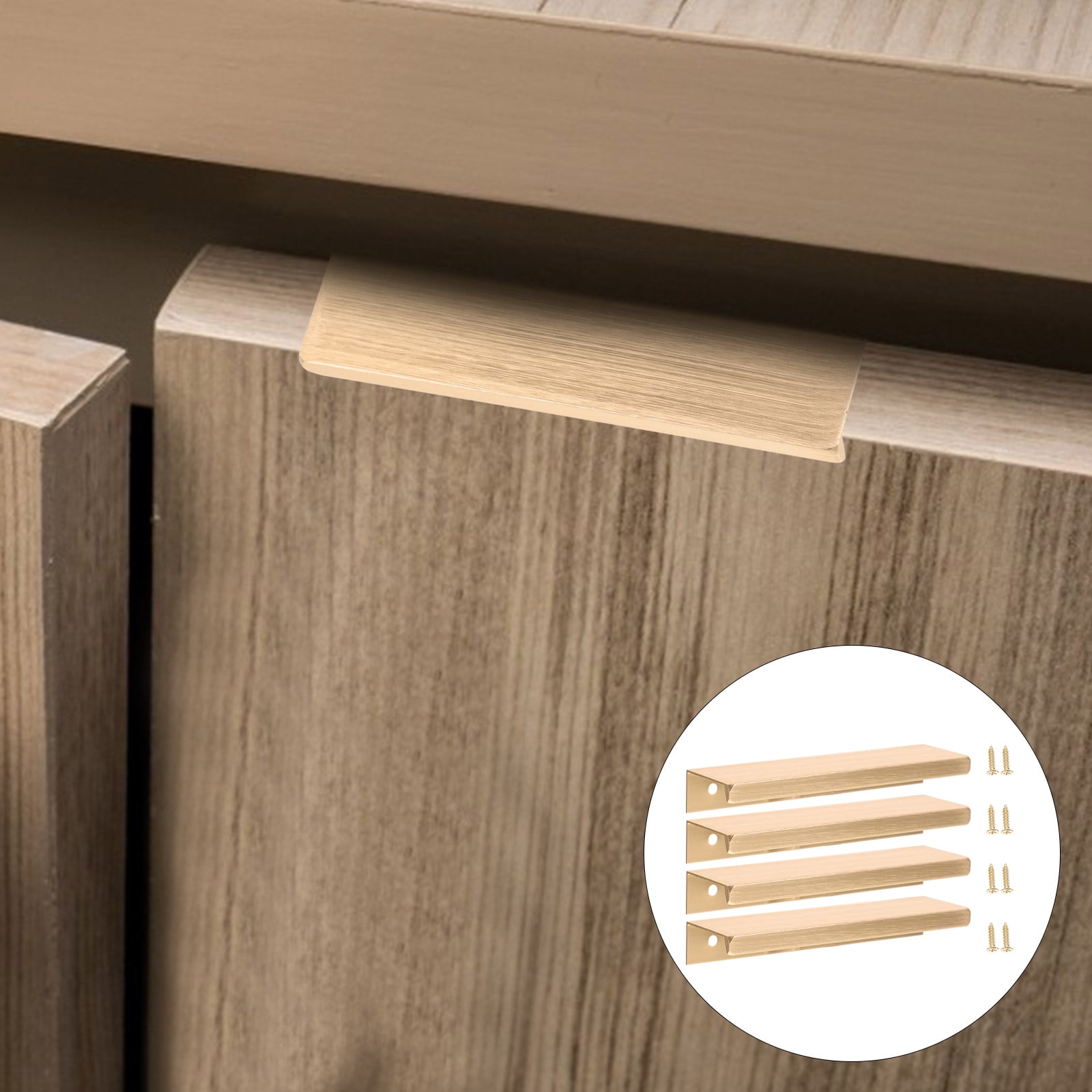 ELAYARD 4 Pcs Metal Drawer Handles Concealed Edge Pulls for Cabinets ...