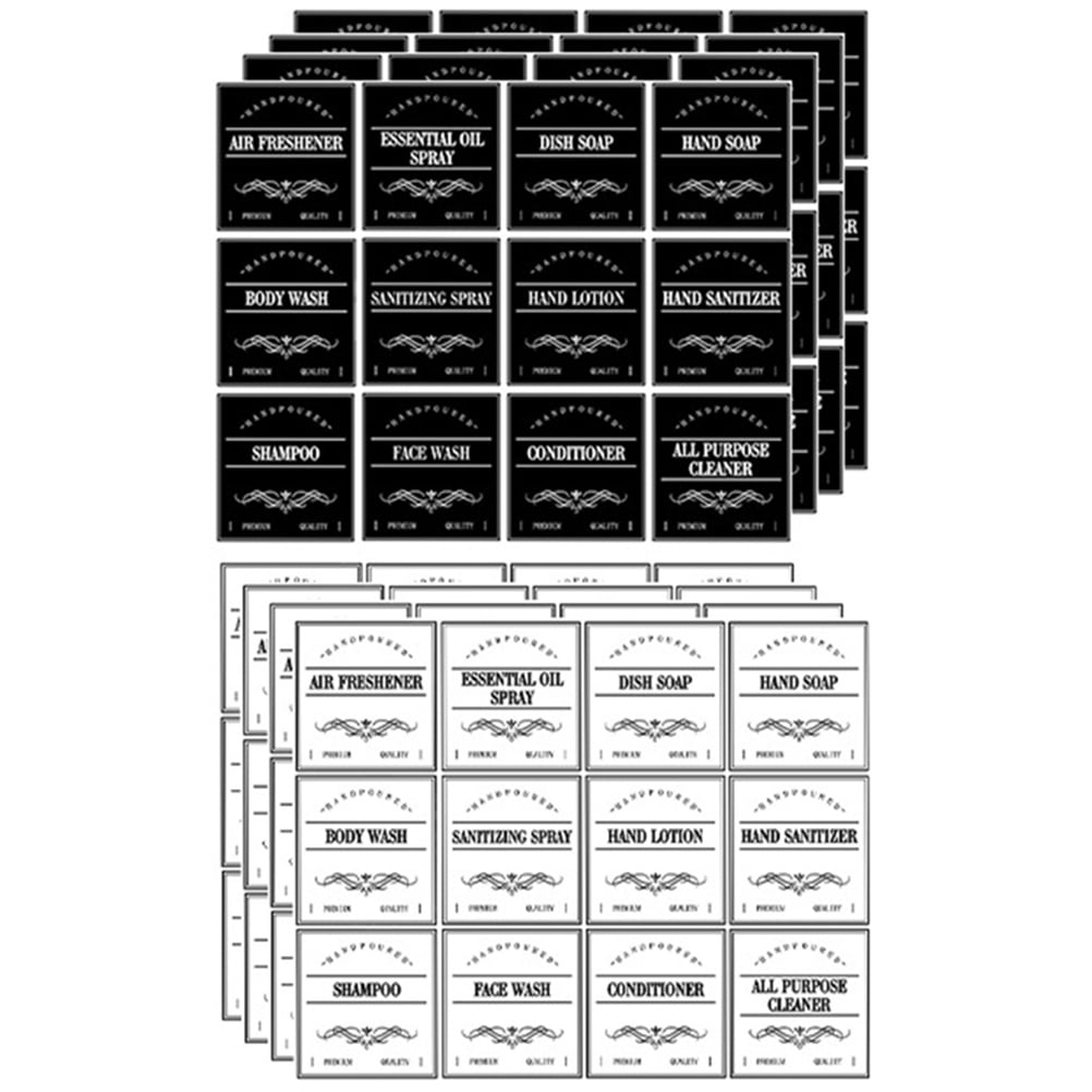 ELAYARD 40Pack Waterproof Label Stickers for Bathroom and Kitchen Use ...