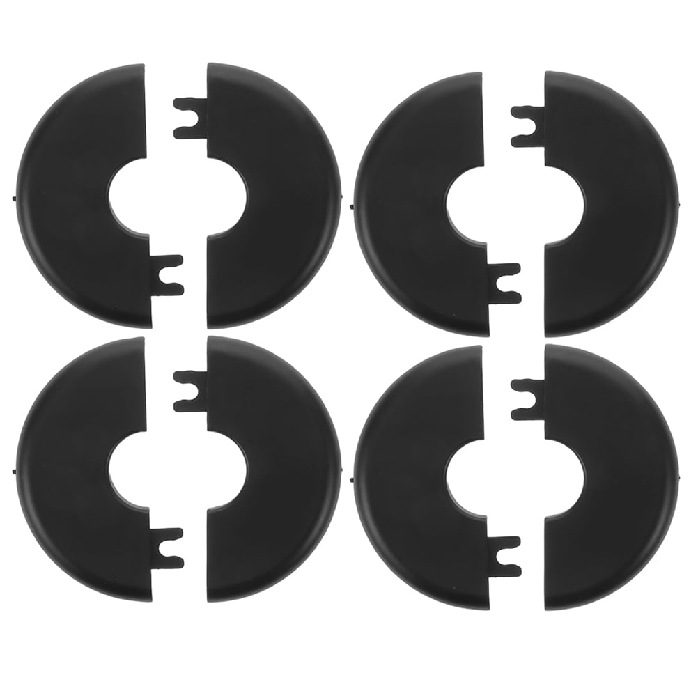 ELAYARD 4Pcs Black Pipe Flange Covers for Wall Hole Decoration and ...