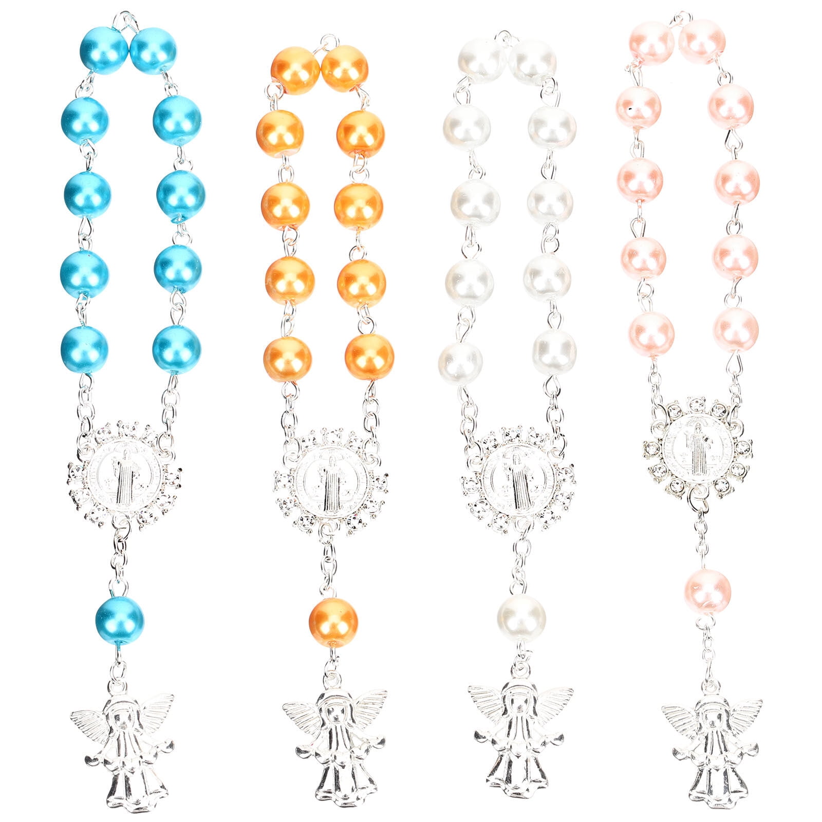 ELAYARD 4Pcs Baby Shower Charm Rosary Wrist Chains Alloy Baby Shower ...