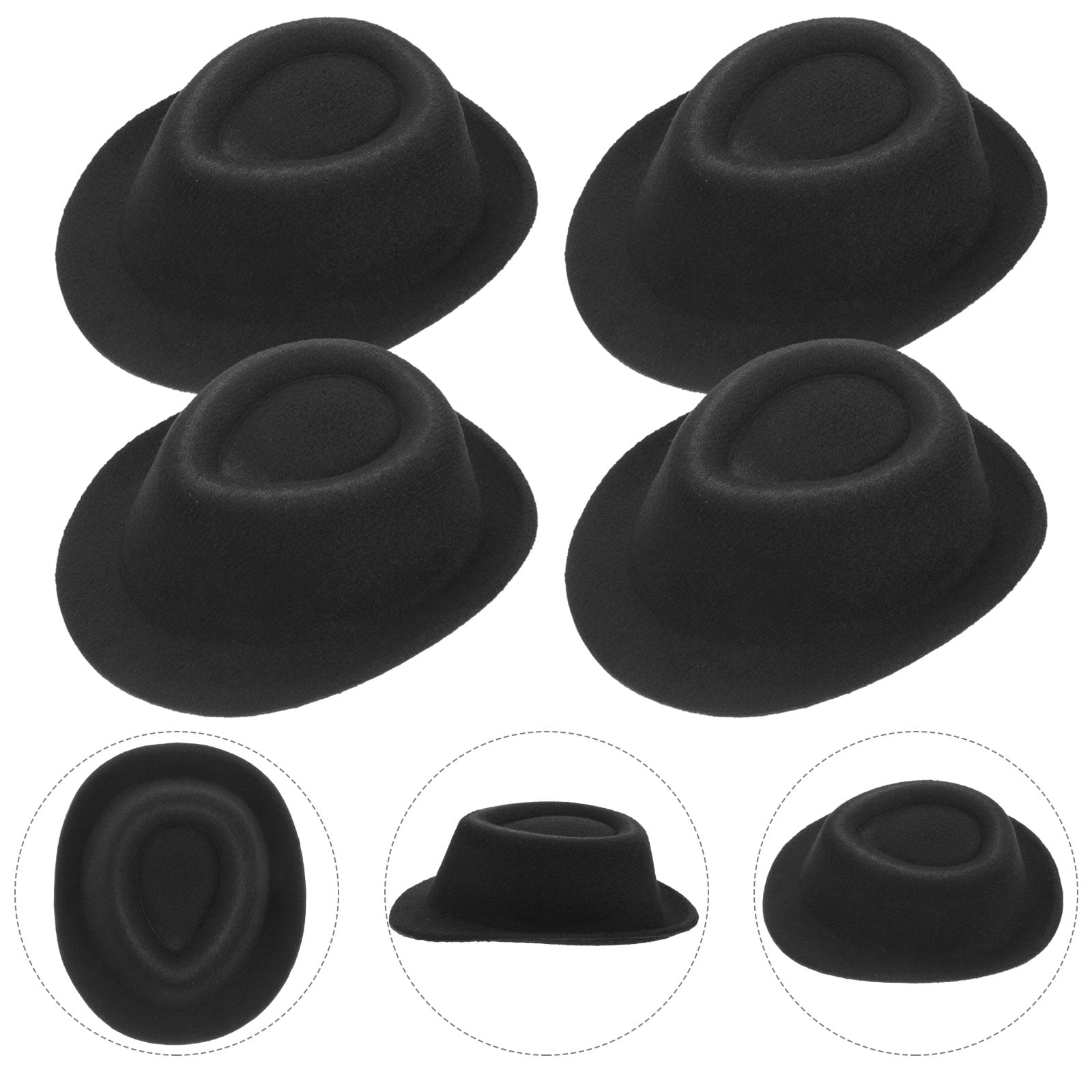 ELAYARD Mini Doll Hat Black 12x9.5Cm - Walmart.com