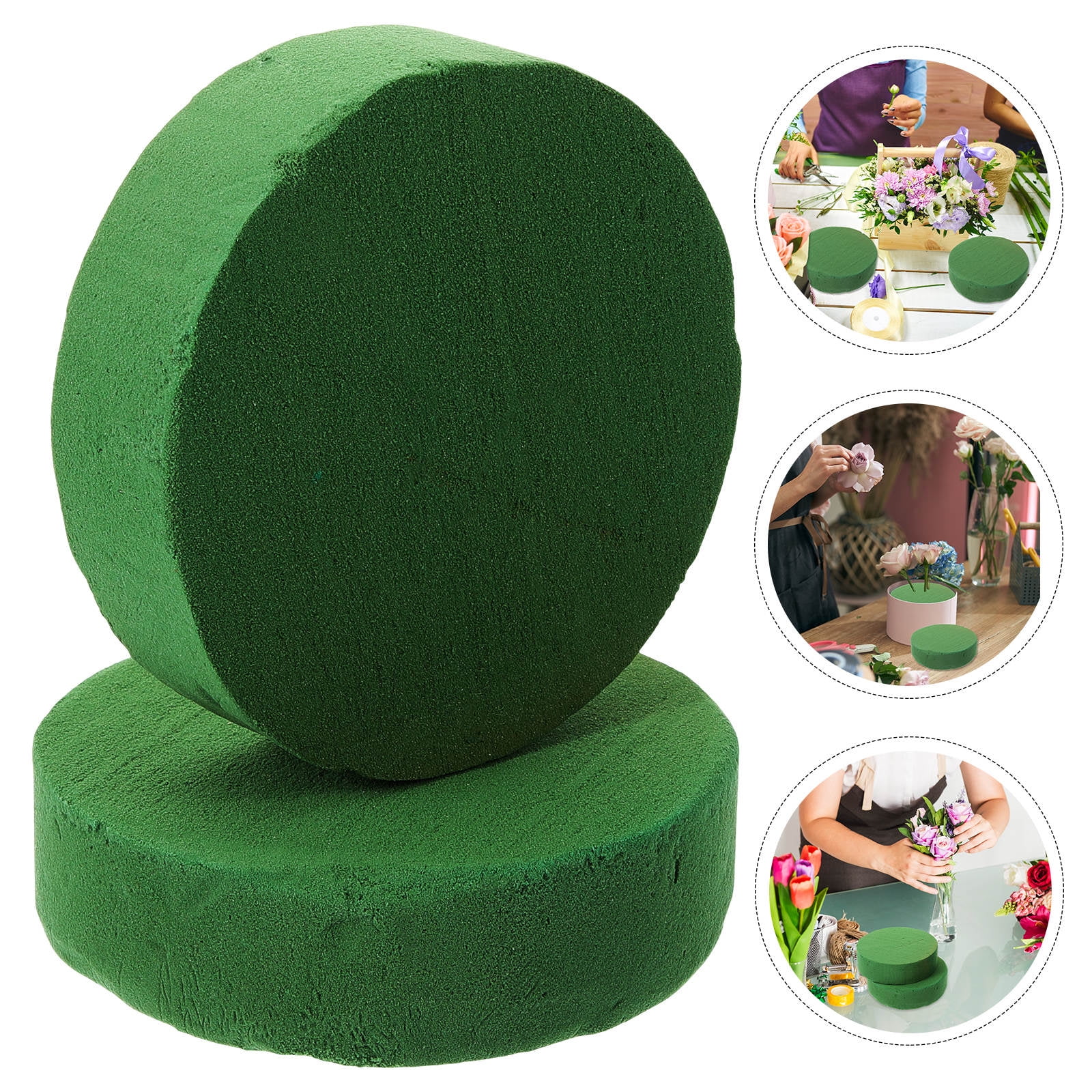 ELAYARD 4Pcs High Density Green Floral Base Blocks for Fresh Flower ...