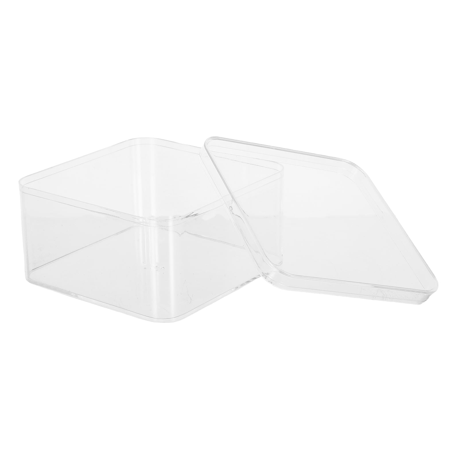 ELAYARD 4Pcs Clear Acrylic Storage Boxes with Lids for Cotton Pad ...
