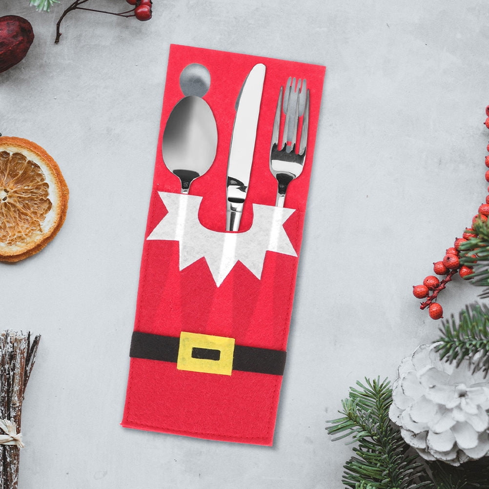 ELAYARD 4pcs Cutlery Holder Party Non Woven Material Kitchen Utensil ...