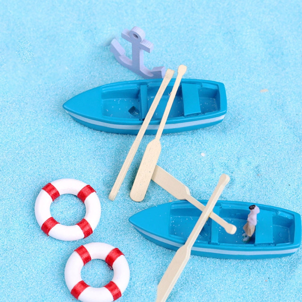 ELAYARD 5 Sets Beach Miniature Dollhouse Decoration Wooden Micro ...