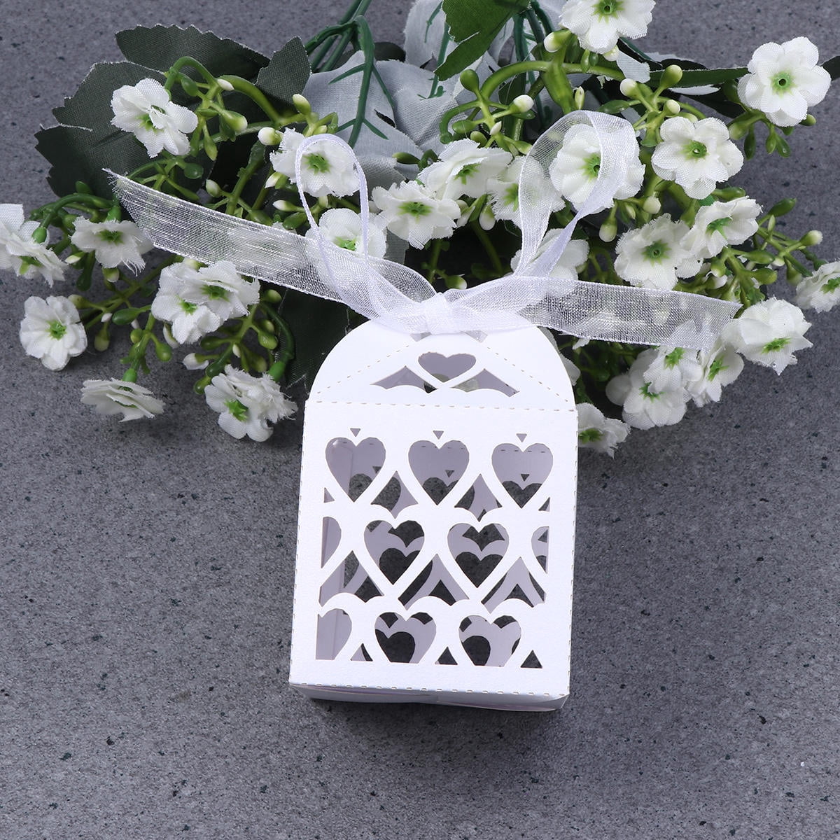 ELAYARD 50Pack White Paper Craft Boxes for Wedding Favors and Small ...