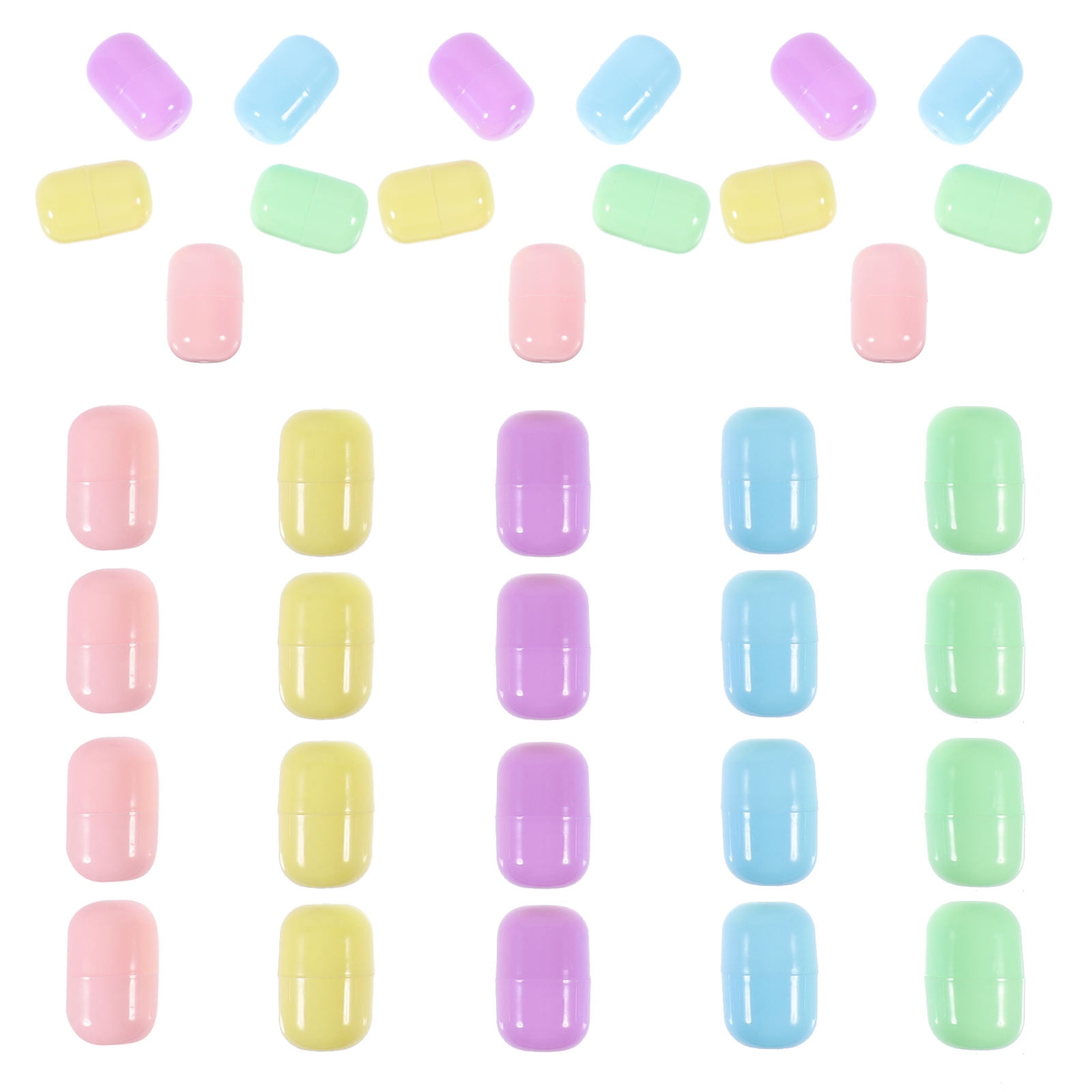 ELAYARD 50Pcs Empty Prize Capsules Assorted Color Plastic For Birthday ...