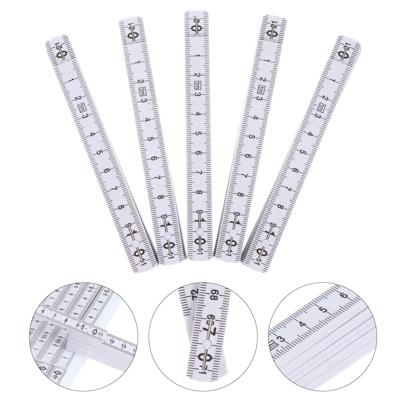 ELAYARD 5Pcs ABS Folding Rulers for Measuring with Clear Centimeter ...