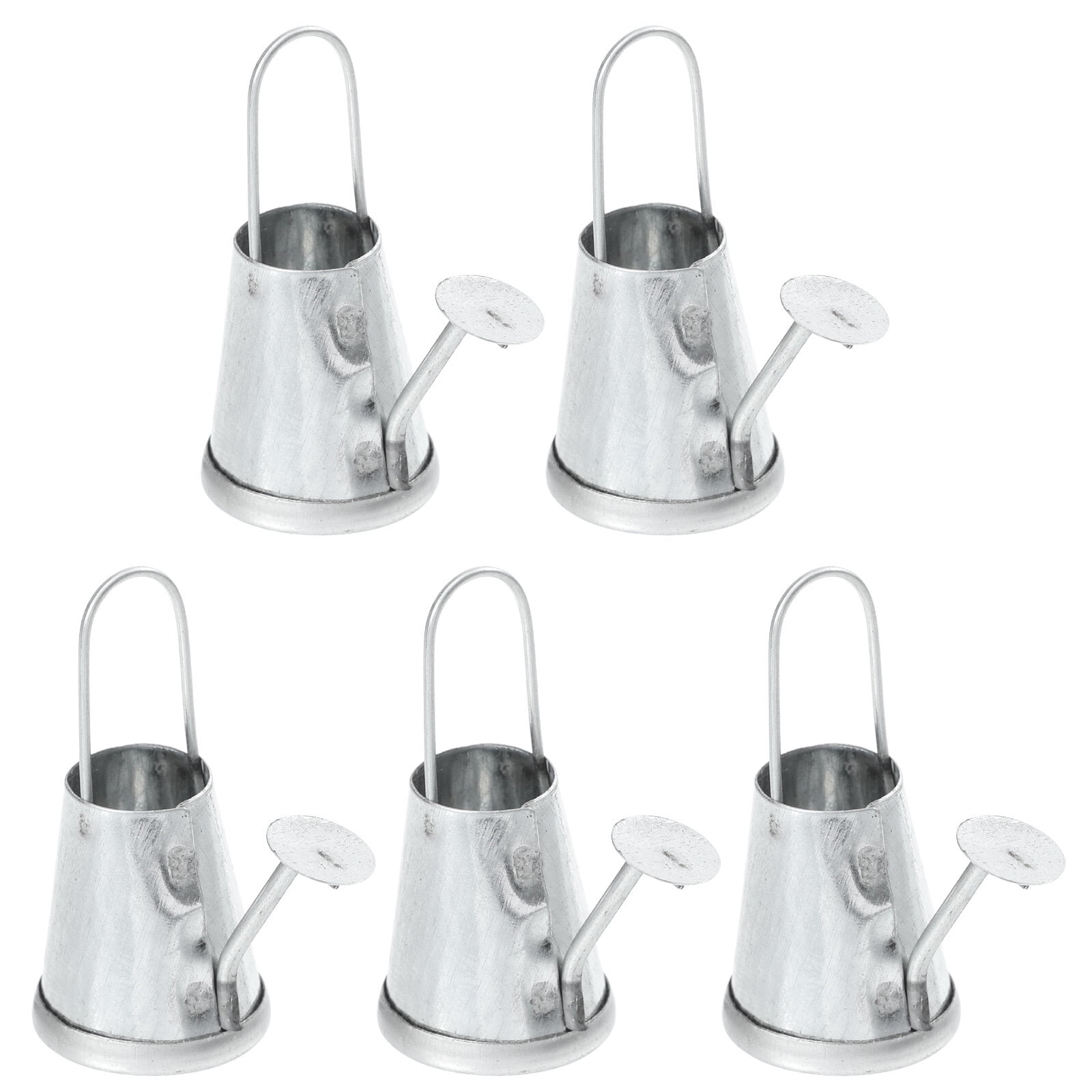 ELAYARD 5Pcs Mini Water Can Iron Silver for Small Outdoor Use in Garden ...
