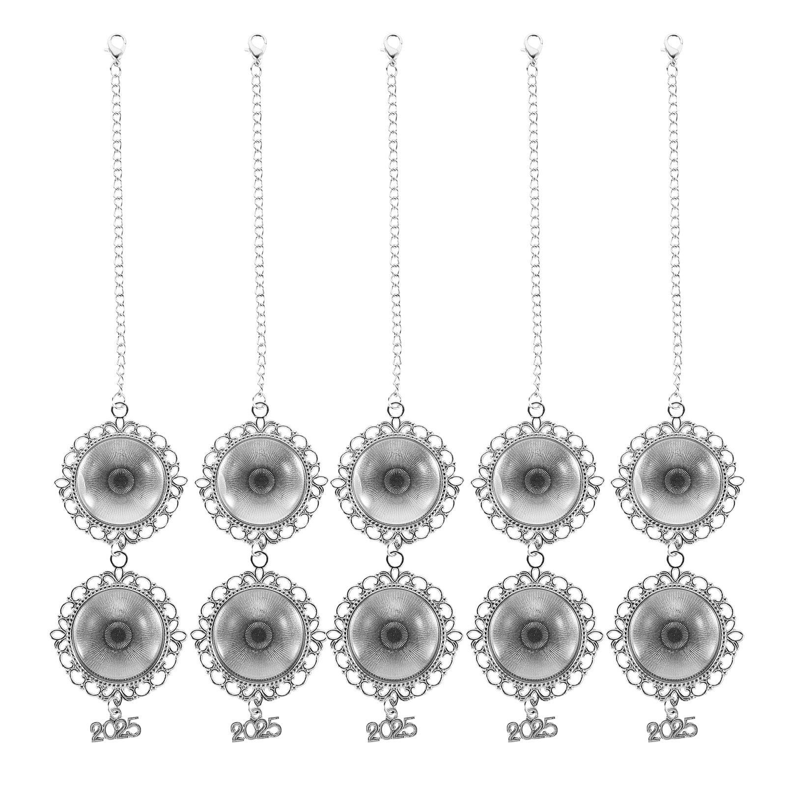 ELAYARD 5Pcs Metal Graduation Cap Tassel Charms DIY Photo Tray for ...