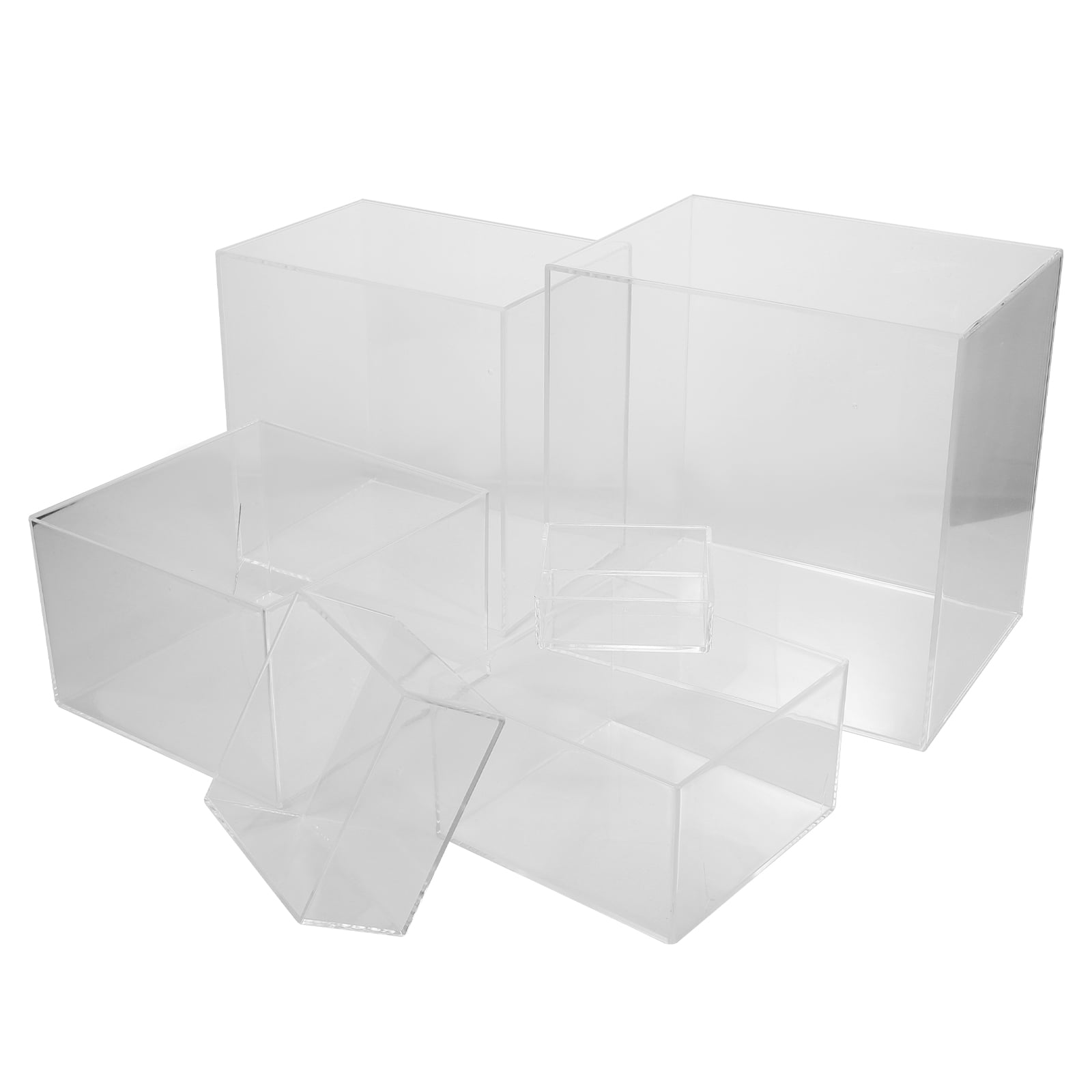 ELAYARD 6Pcs Clear Acrylic Display Cubes Multi Purpose Display Stands ...