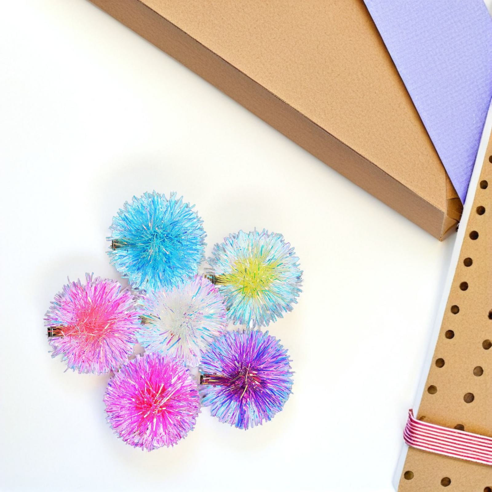 ELAYARD 6Pcs Cute Hair Accessories with Foil p Pom Poms for Unique Hair ...