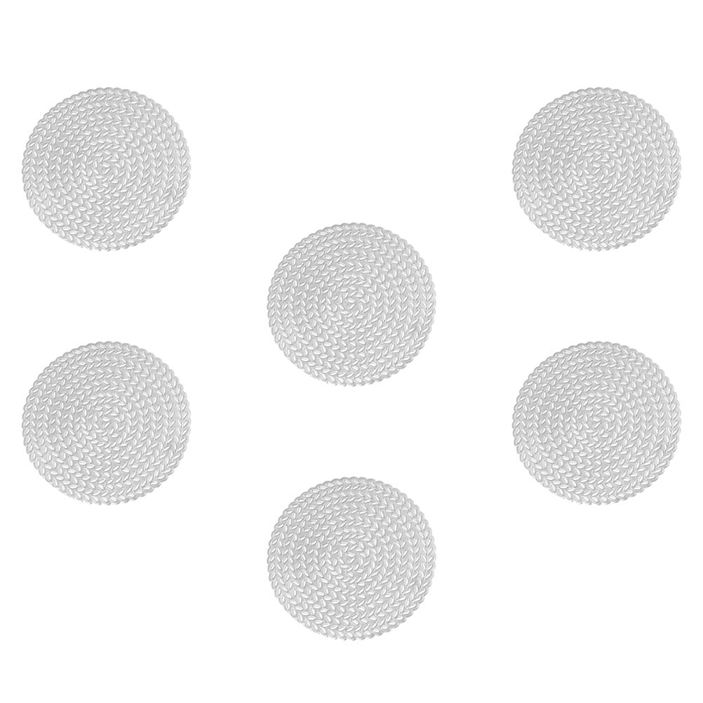ELAYARD 6Pcs Hollow Cup Mat Coasters Silver PVC for Tableware and Cups ...