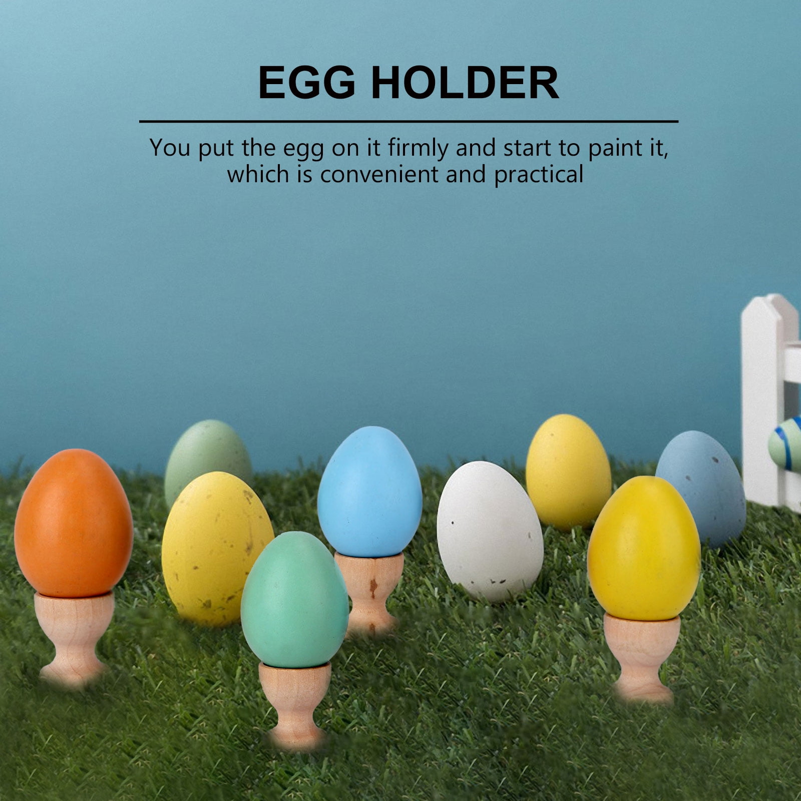 ELAYARD Easter Egg DIY Stand Beige Wood Easy to Use for Storage 6Pcs - Walmart.com